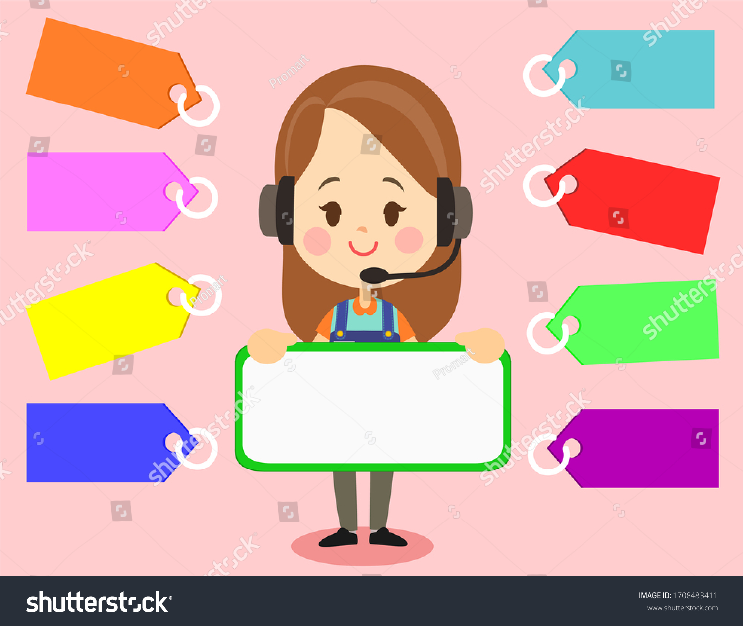 Cartoon Customer Service Character Vector Stock Vector (Royalty Free ...