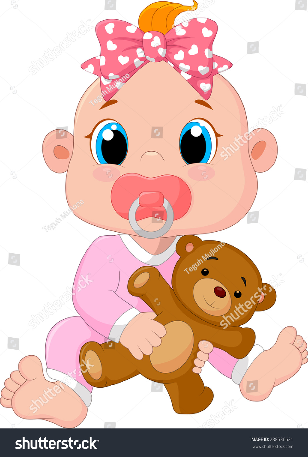 Cartoon Cute Baby Stock Vector (Royalty Free) 288536621 | Shutterstock