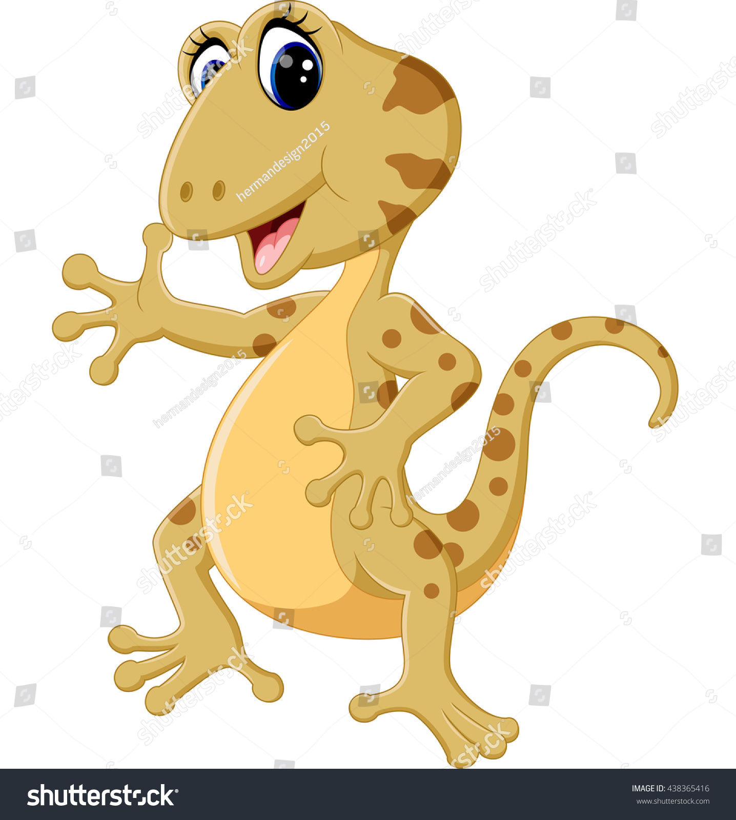 Cartoon Cute Lizard Stock Vector (Royalty Free) 438365416 | Shutterstock