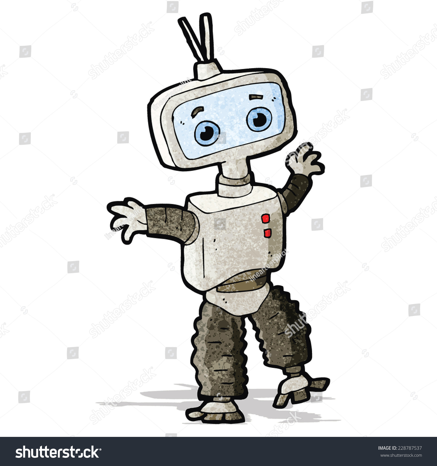Cartoon Cute Robot Stock Vector (Royalty Free) 228787537 | Shutterstock