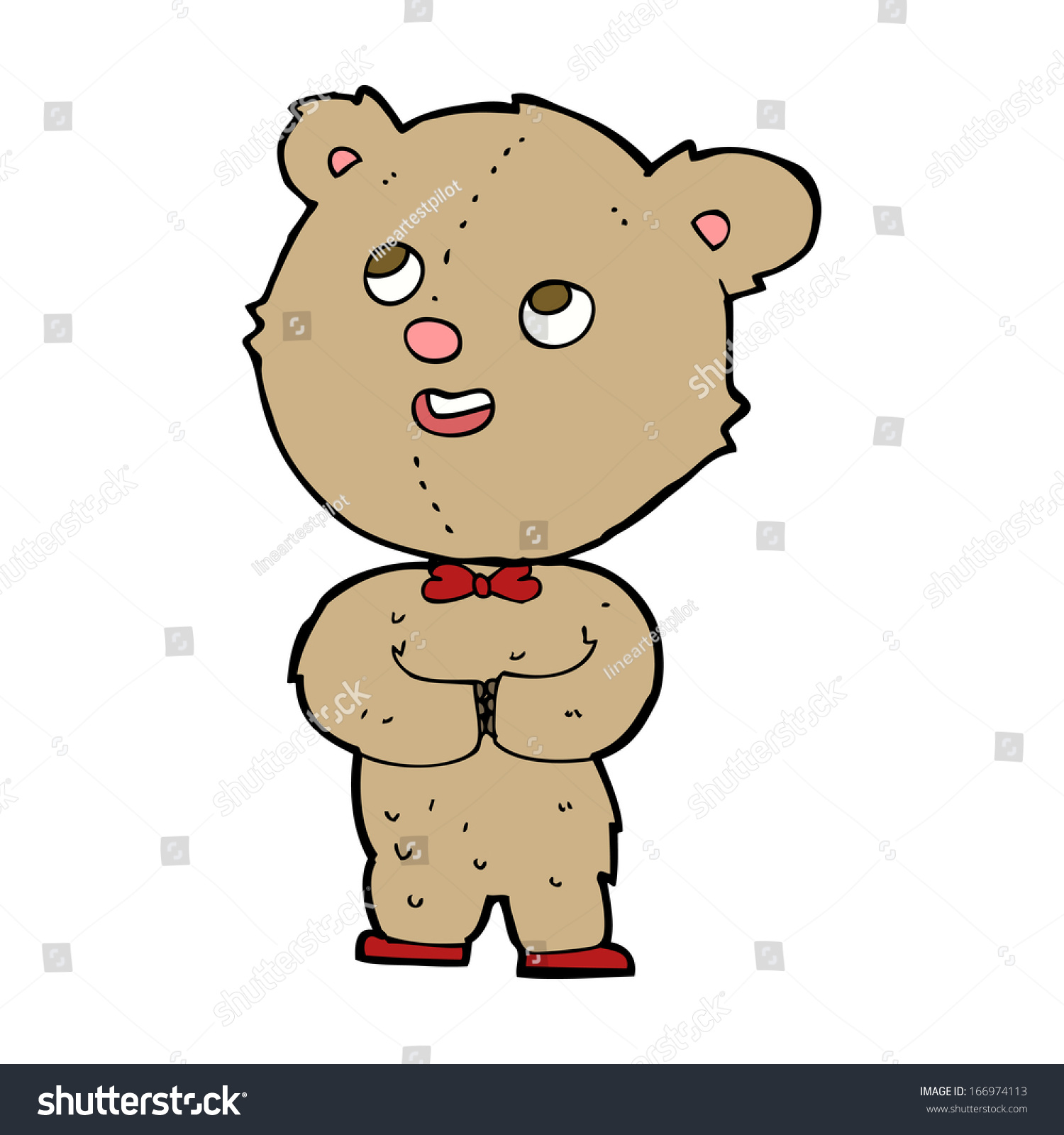 Cartoon Cute Teddy Bear Stock Vector (Royalty Free) 166974113 ...