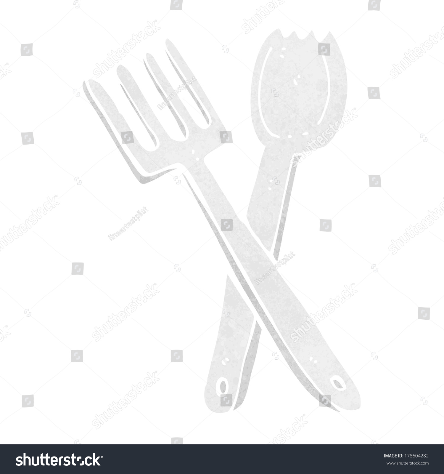 Cartoon Cutlery Stock Vector (Royalty Free) 178604282 | Shutterstock
