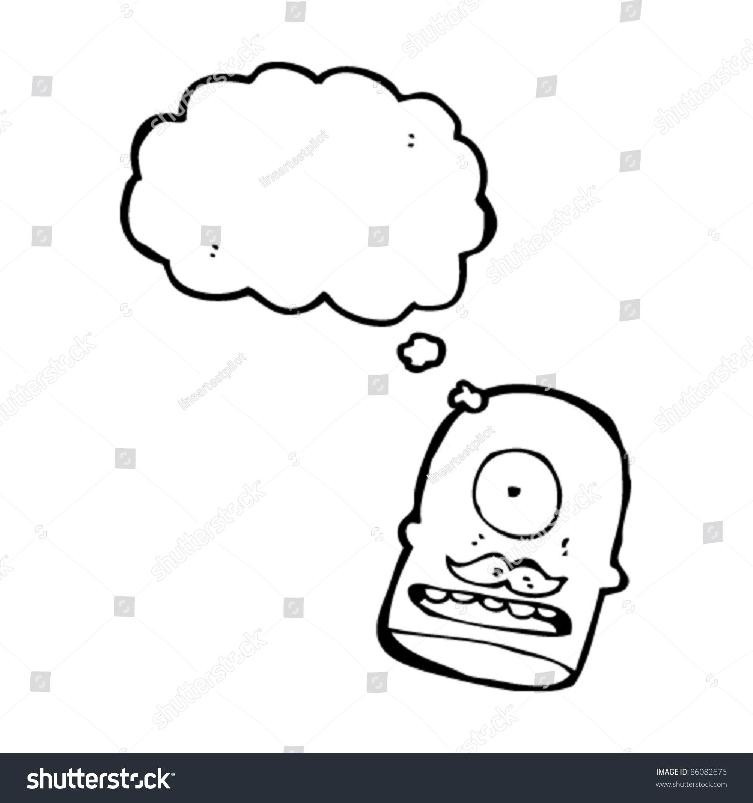 Cartoon Cyclops Head Stock Vector (Royalty Free) 86082676 | Shutterstock
