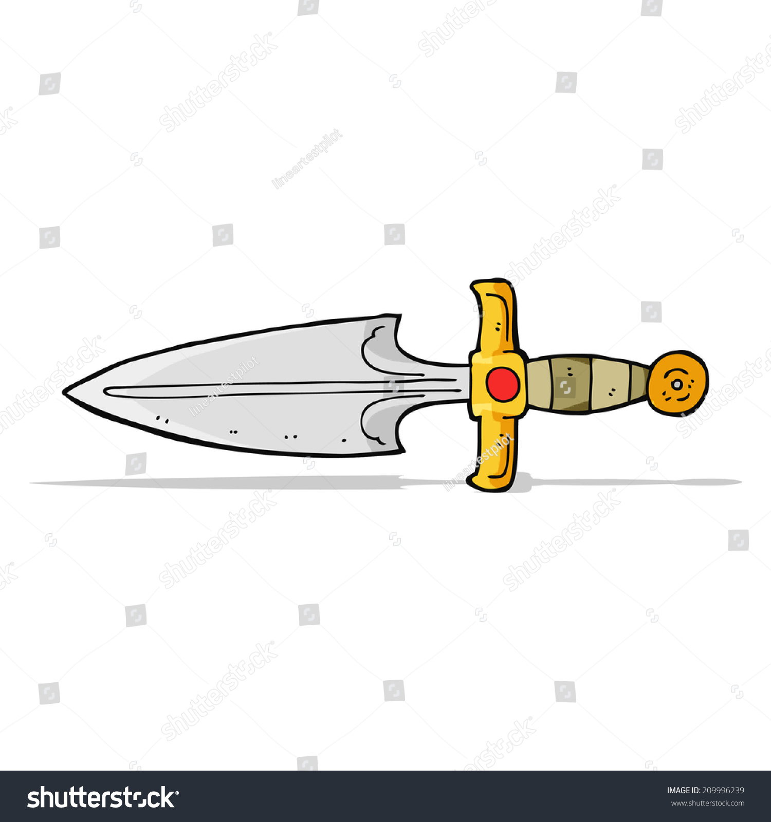 Cartoon Dagger Stock Vector (Royalty Free) 209996239 | Shutterstock