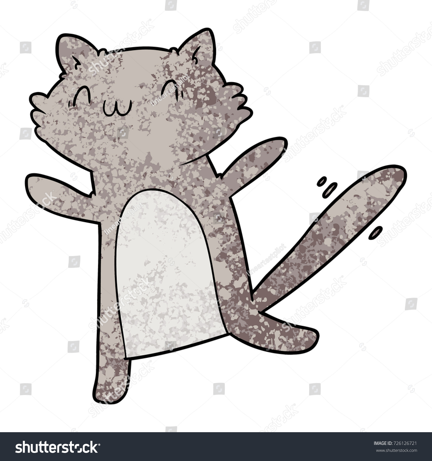 Cartoon Dancing Cat: เวกเตอร์สต็อก (ปลอดค่าลิขสิทธิ์) 726126721 ...