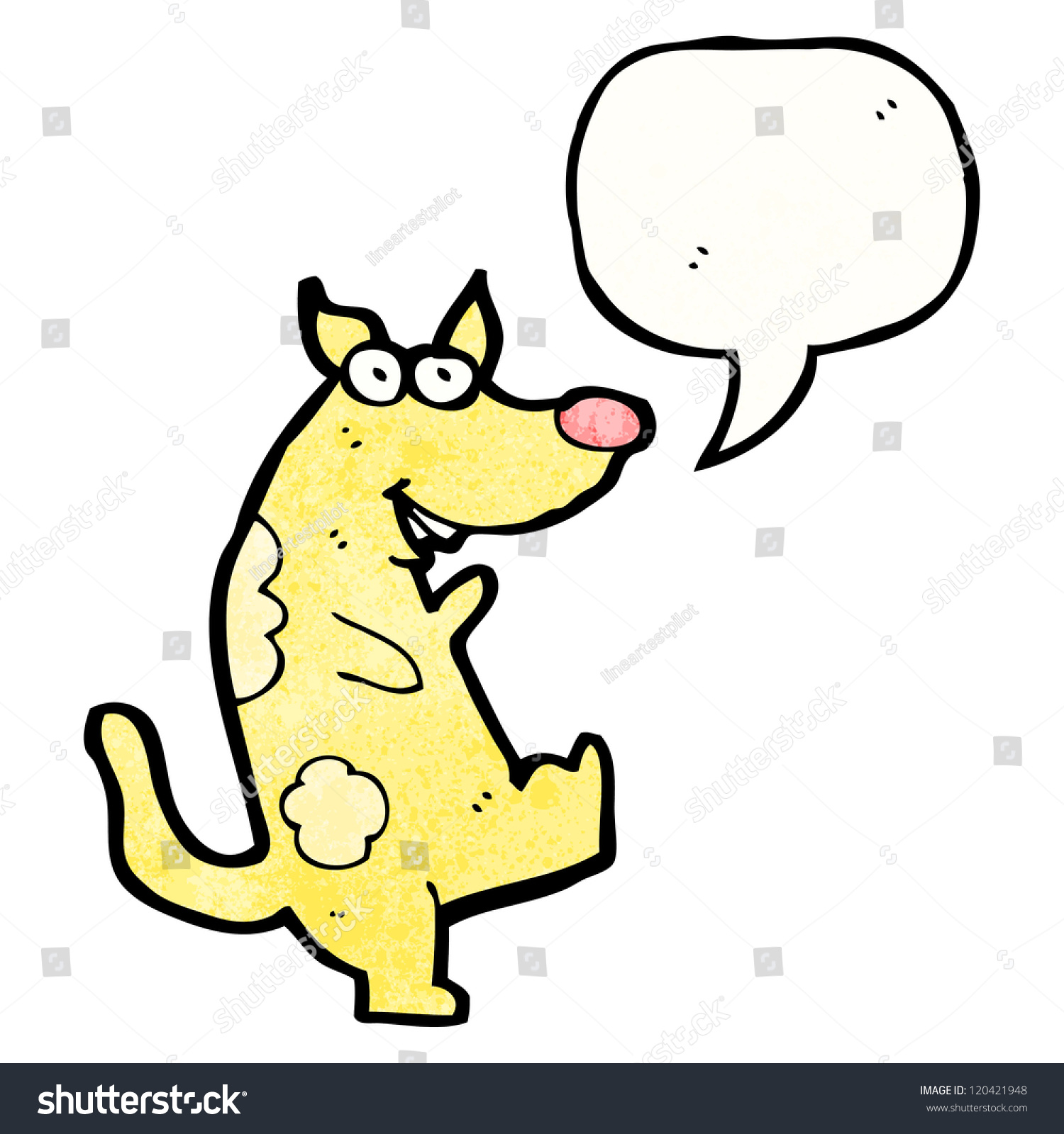 Cartoon Dancing Dog Stock Vector (Royalty Free) 120421948