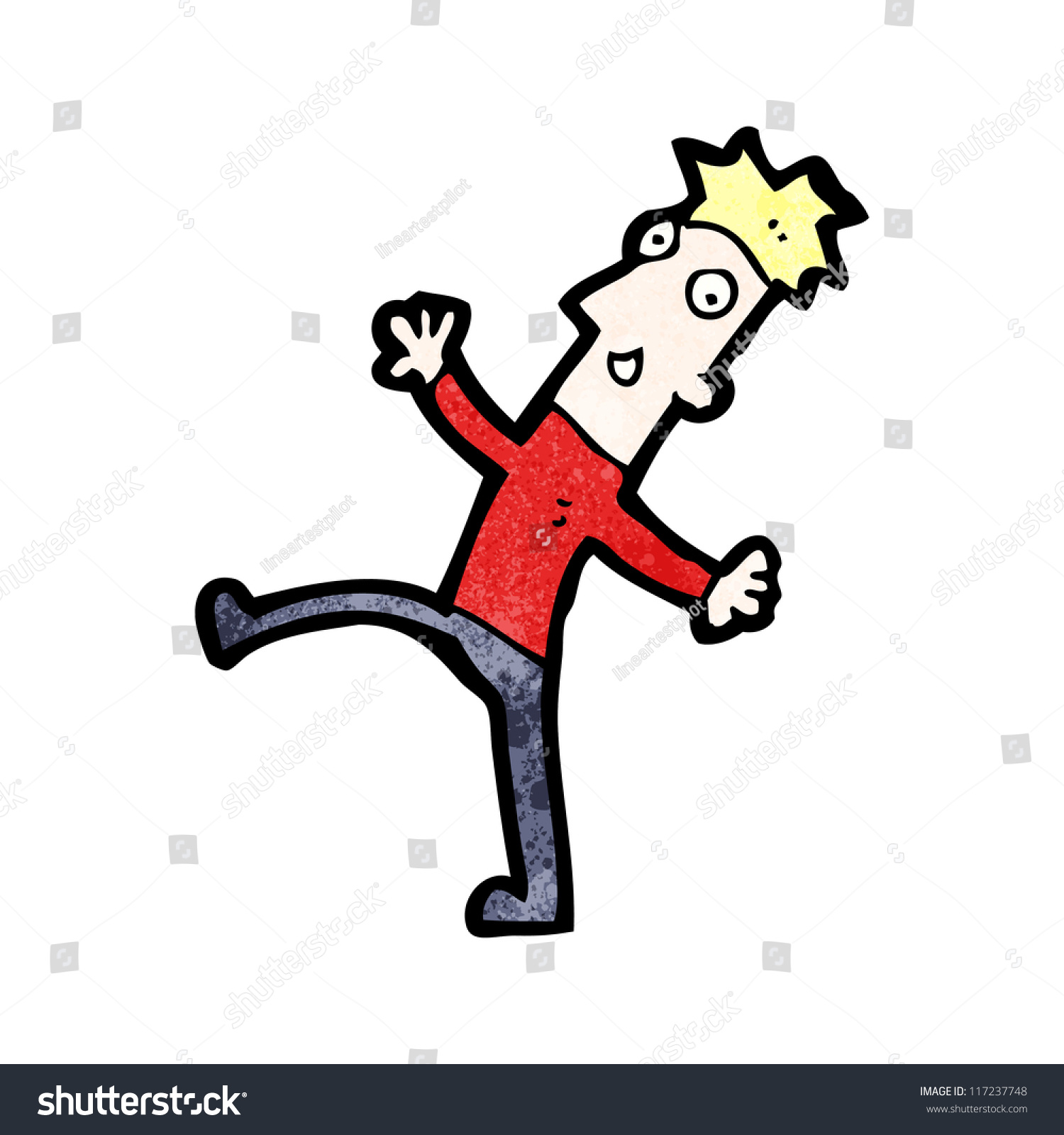Cartoon Dancing Man Stock Vector (Royalty Free) 117237748