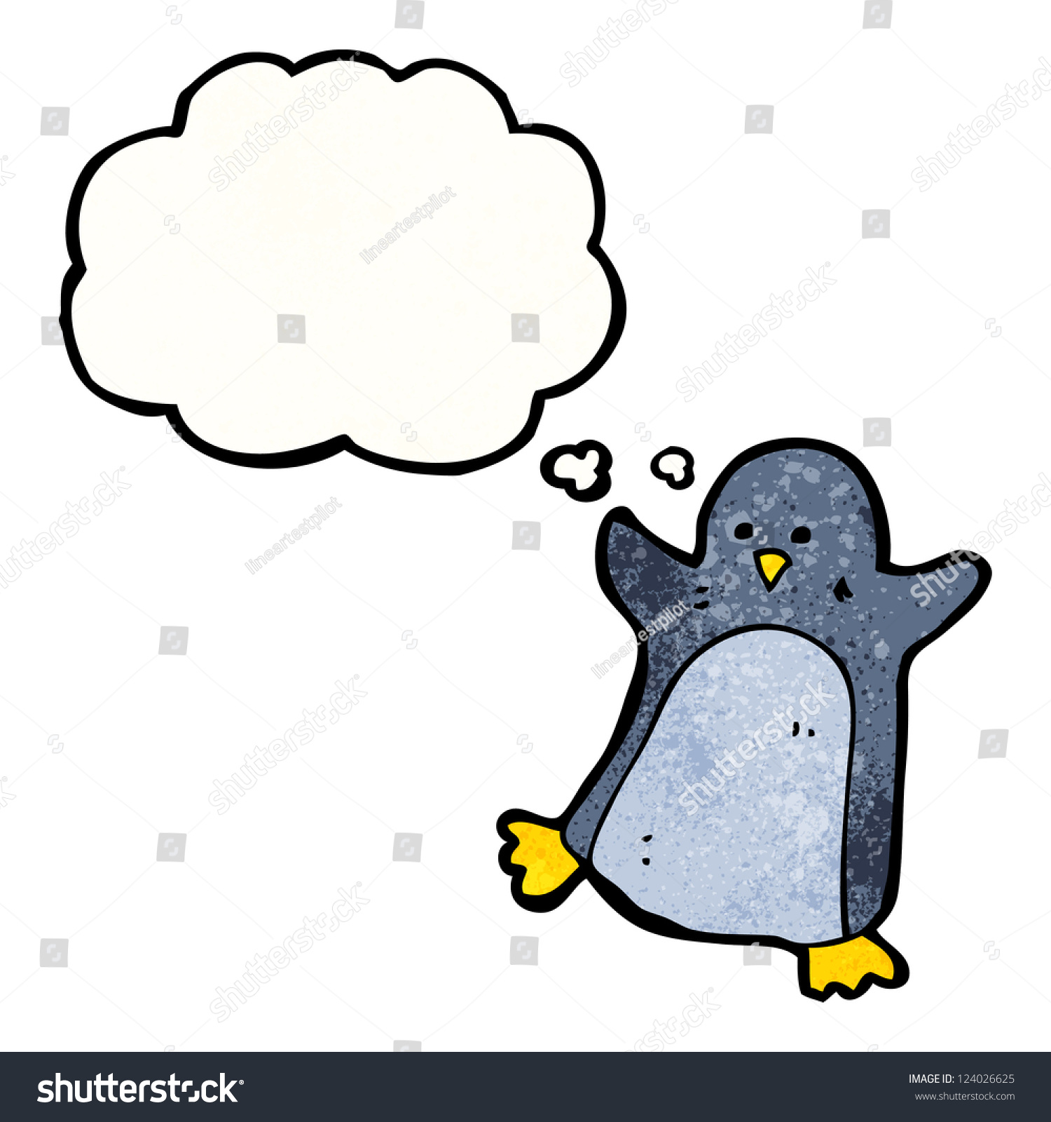 Cartoon Dancing Penguin Stock Vector (Royalty Free) 124026625