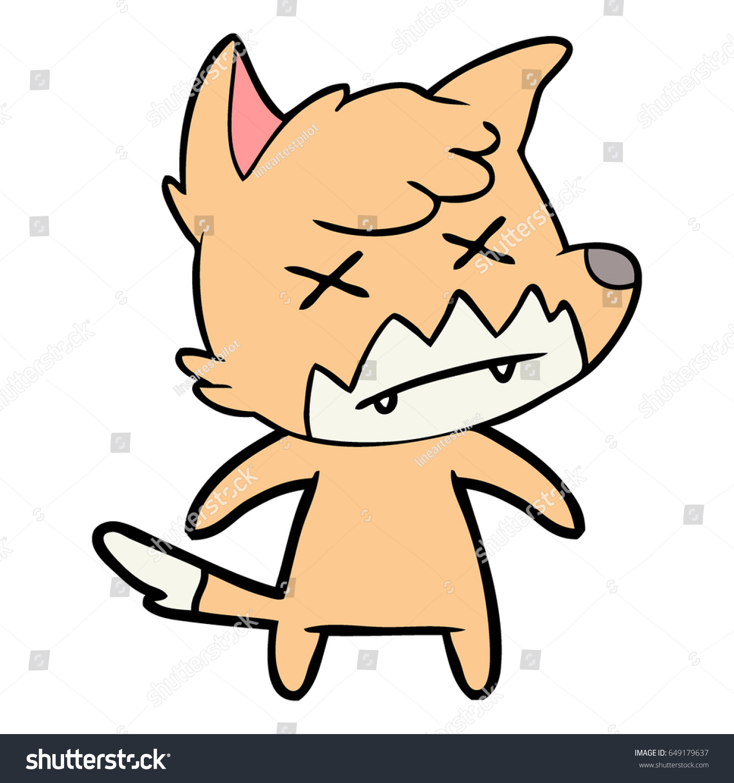 Cartoon Dead Fox Stock Vector (Royalty Free) 649179637 | Shutterstock