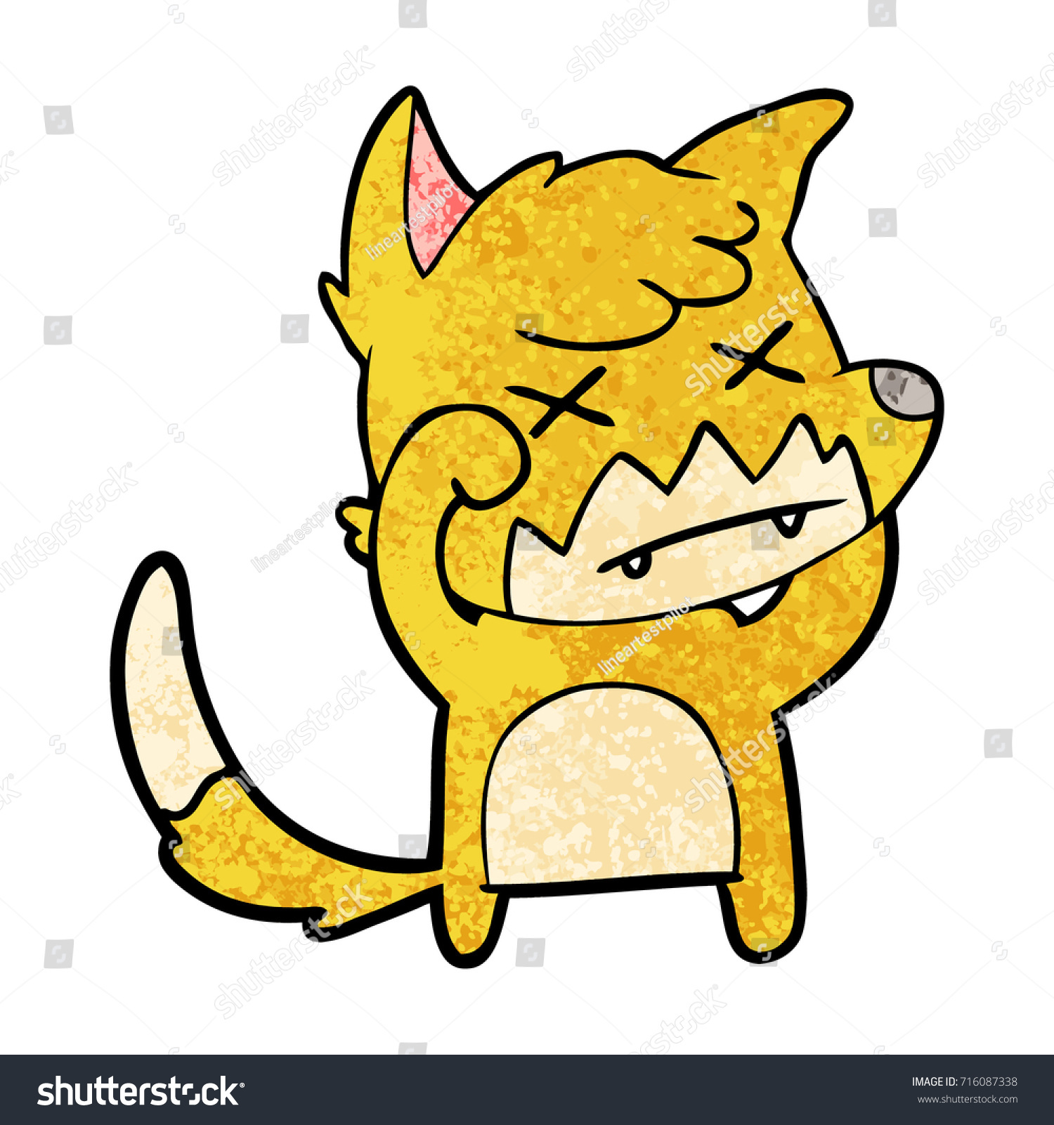 Cartoon Dead Fox Stock Vector (Royalty Free) 716087338 | Shutterstock