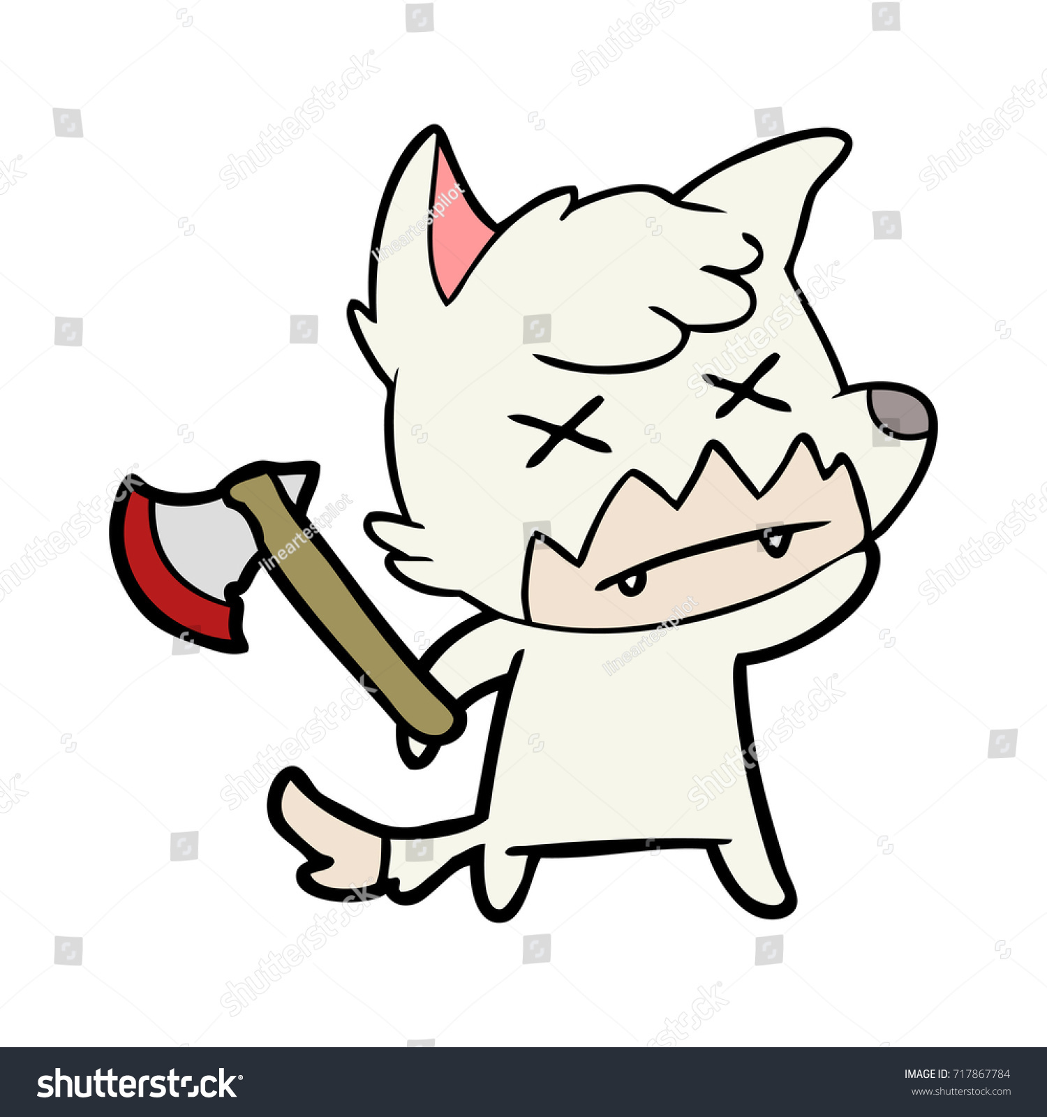 Cartoon Dead Fox Stock Vector (Royalty Free) 717867784 | Shutterstock