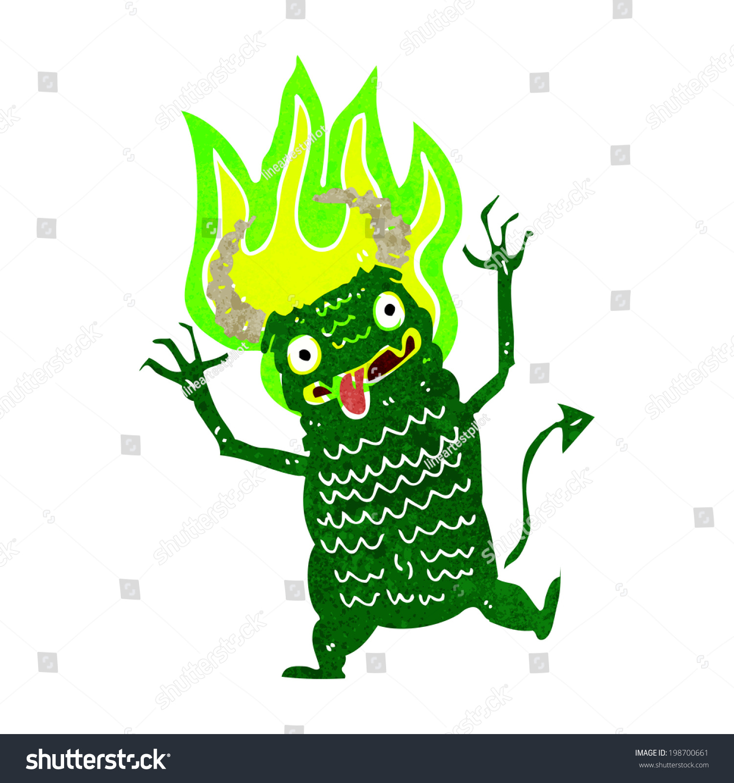 Cartoon Demon Stock Vector (Royalty Free) 198700661
