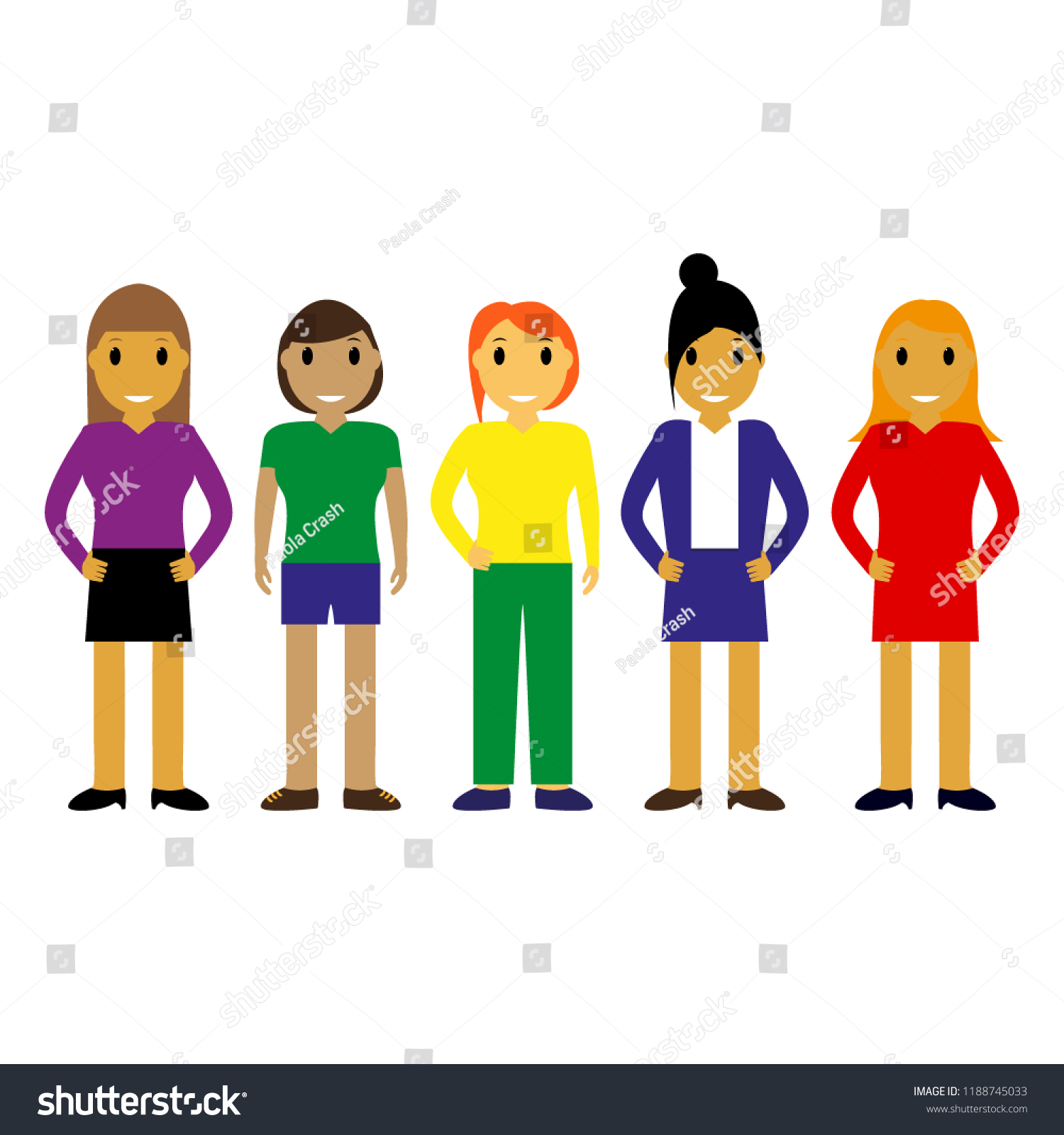 Cartoon Different People Stock Vector (Royalty Free) 1188745033