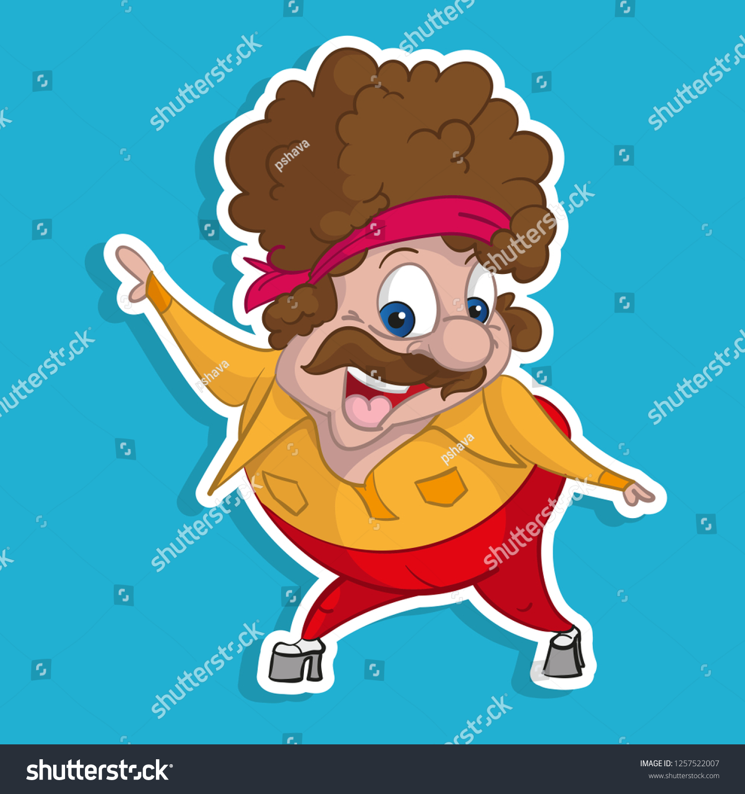 Cartoon Disco Dancer: vector de stock (libre de regalías) 1257522007 ...