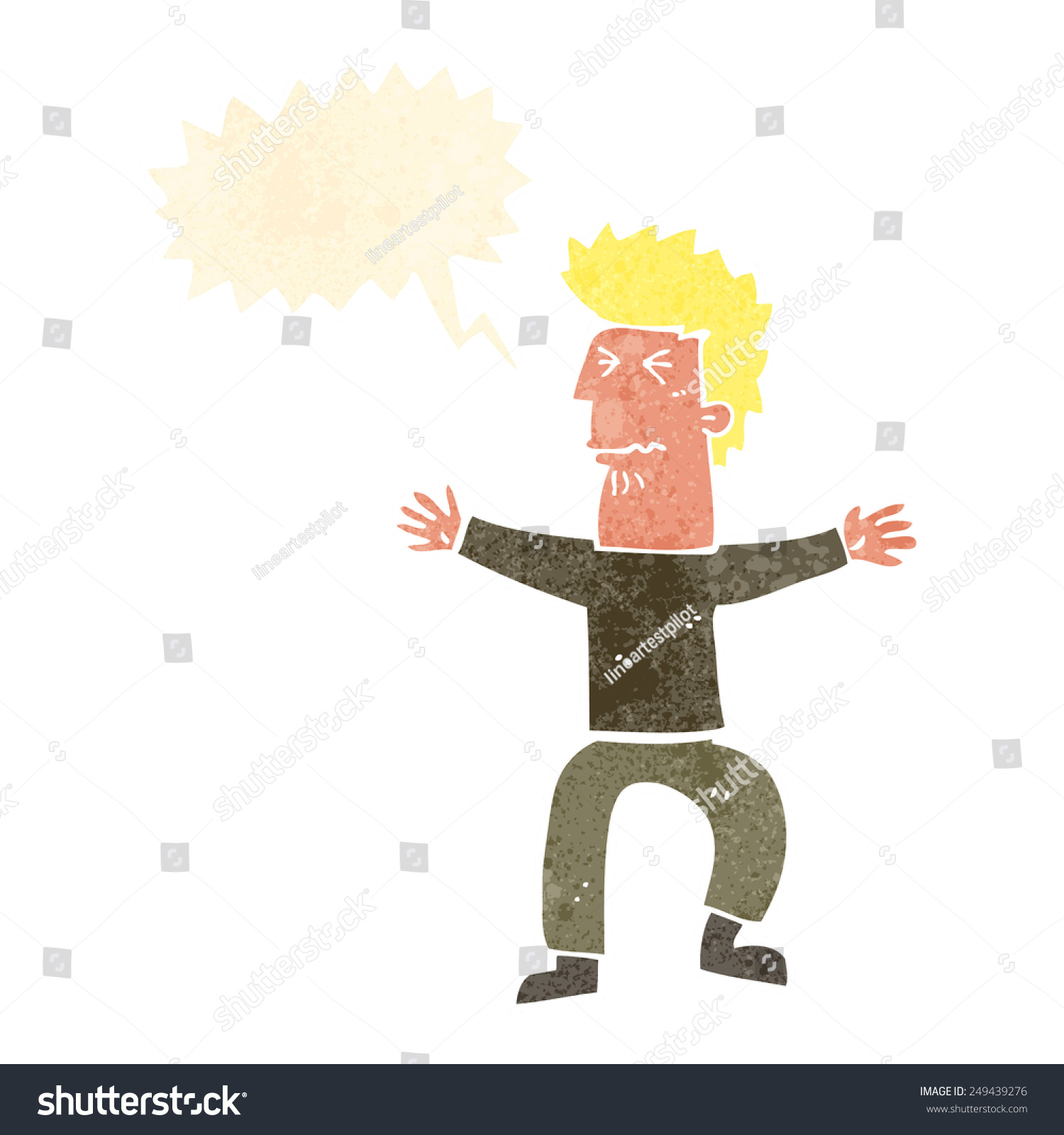 Cartoon Disgusted Man Stock Vector (Royalty Free) 249439276