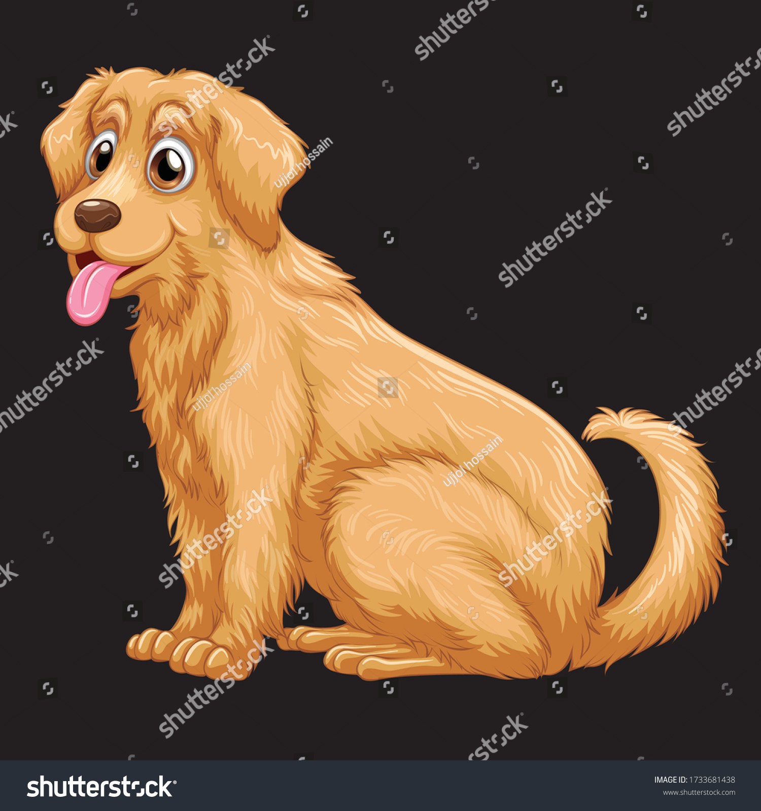 Cartoon Dog Design Vector File Stock Vector (Royalty Free) 1733681438