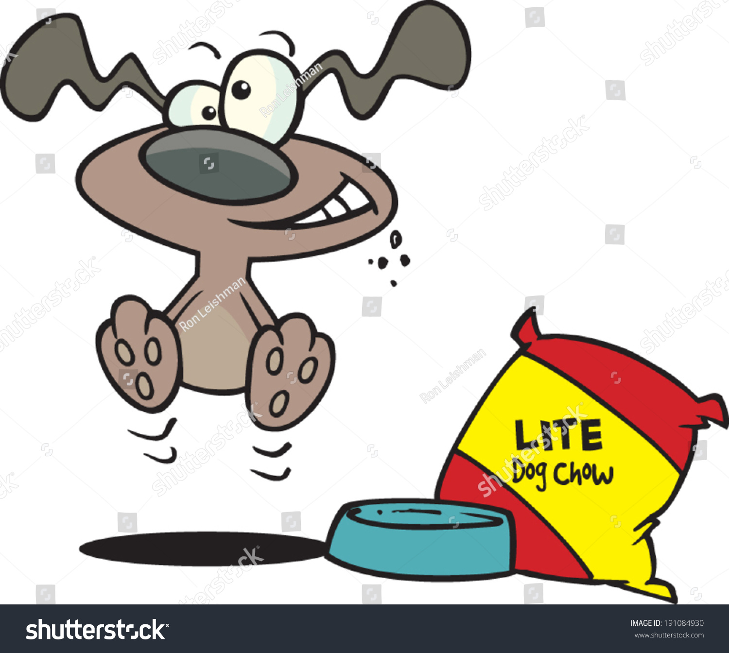 Cartoon Dog Floating While Eating: เวกเตอร์สต็อก (ปลอดค่าลิขสิทธิ์ ...