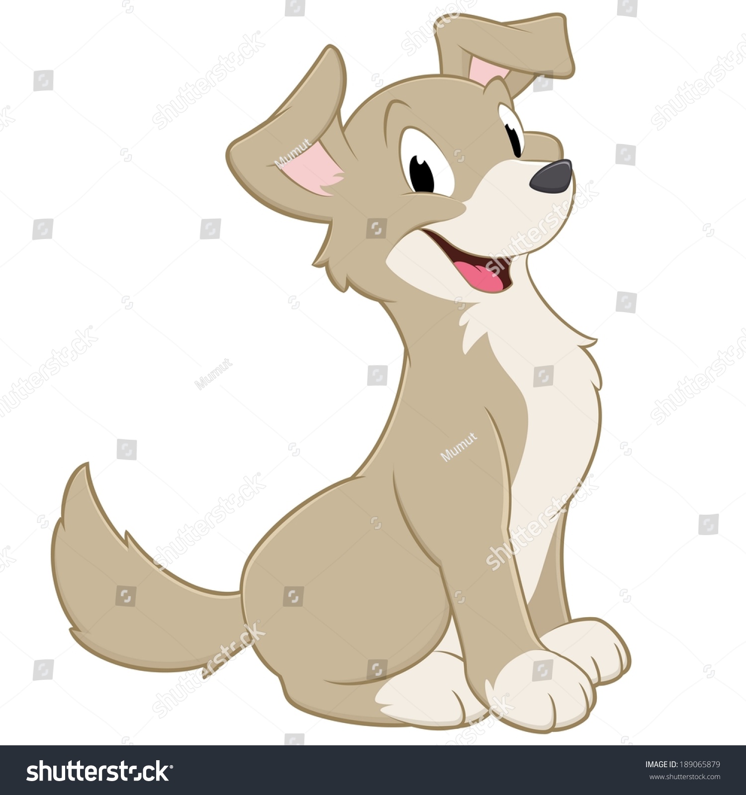 Cartoon Dog Isolated Objects Design Element Stock Vector (Royalty Free ...