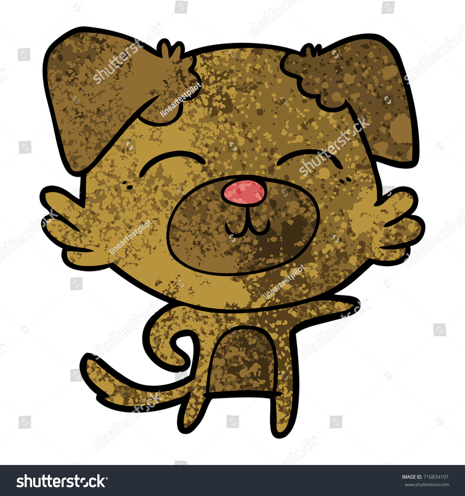 Cartoon Dog Pointing Stock Vector (Royalty Free) 716834101