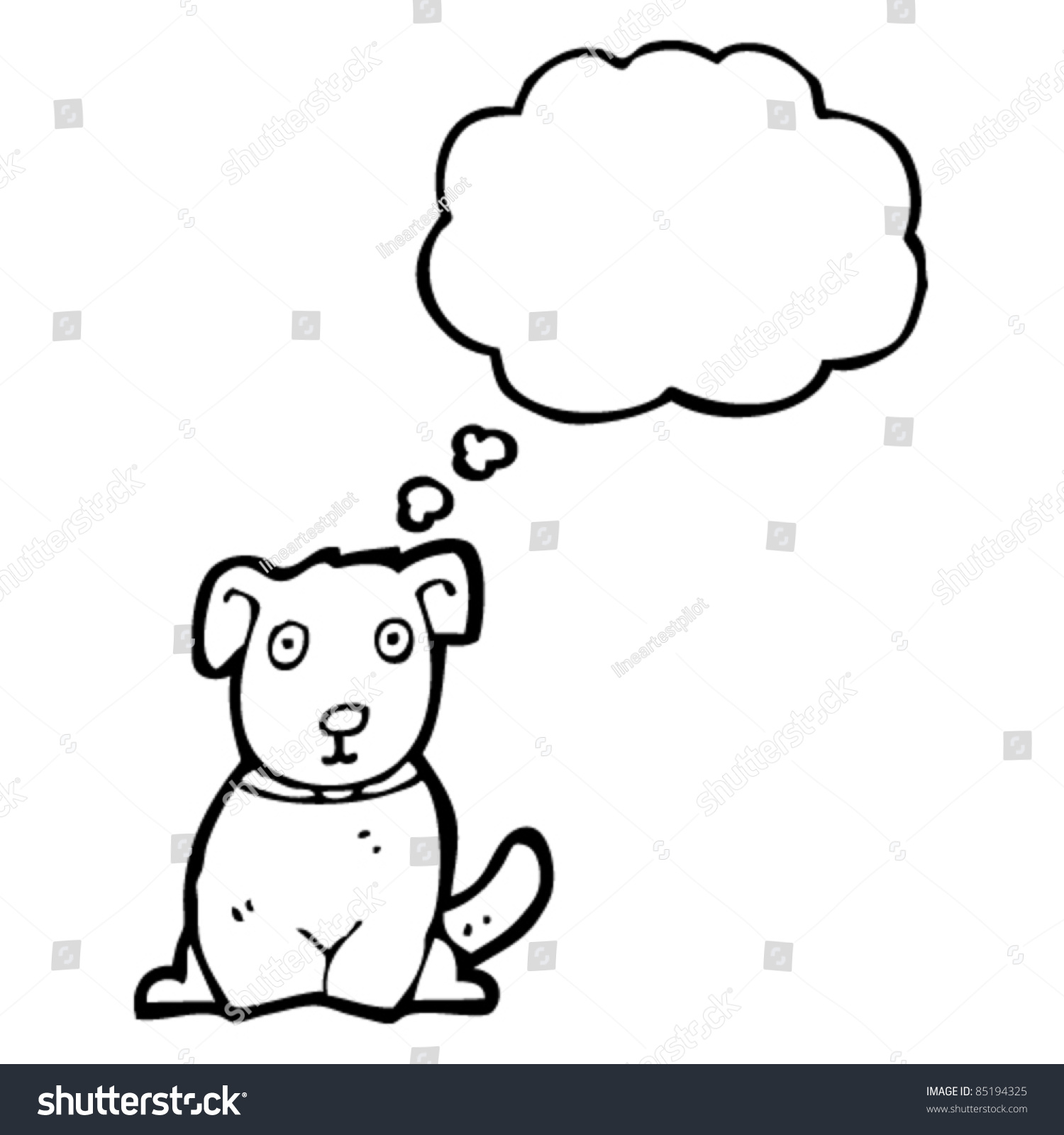 Cartoon Dog Thinking Stock Vector (Royalty Free) 85194325