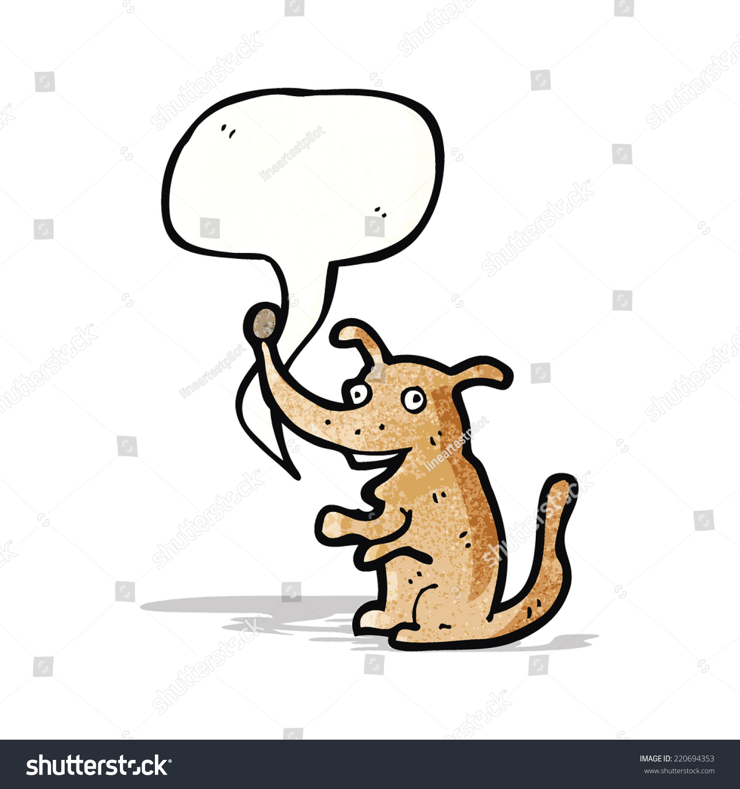 Cartoon Dog Speech Bubble Stock Vector (Royalty Free) 220694353 ...
