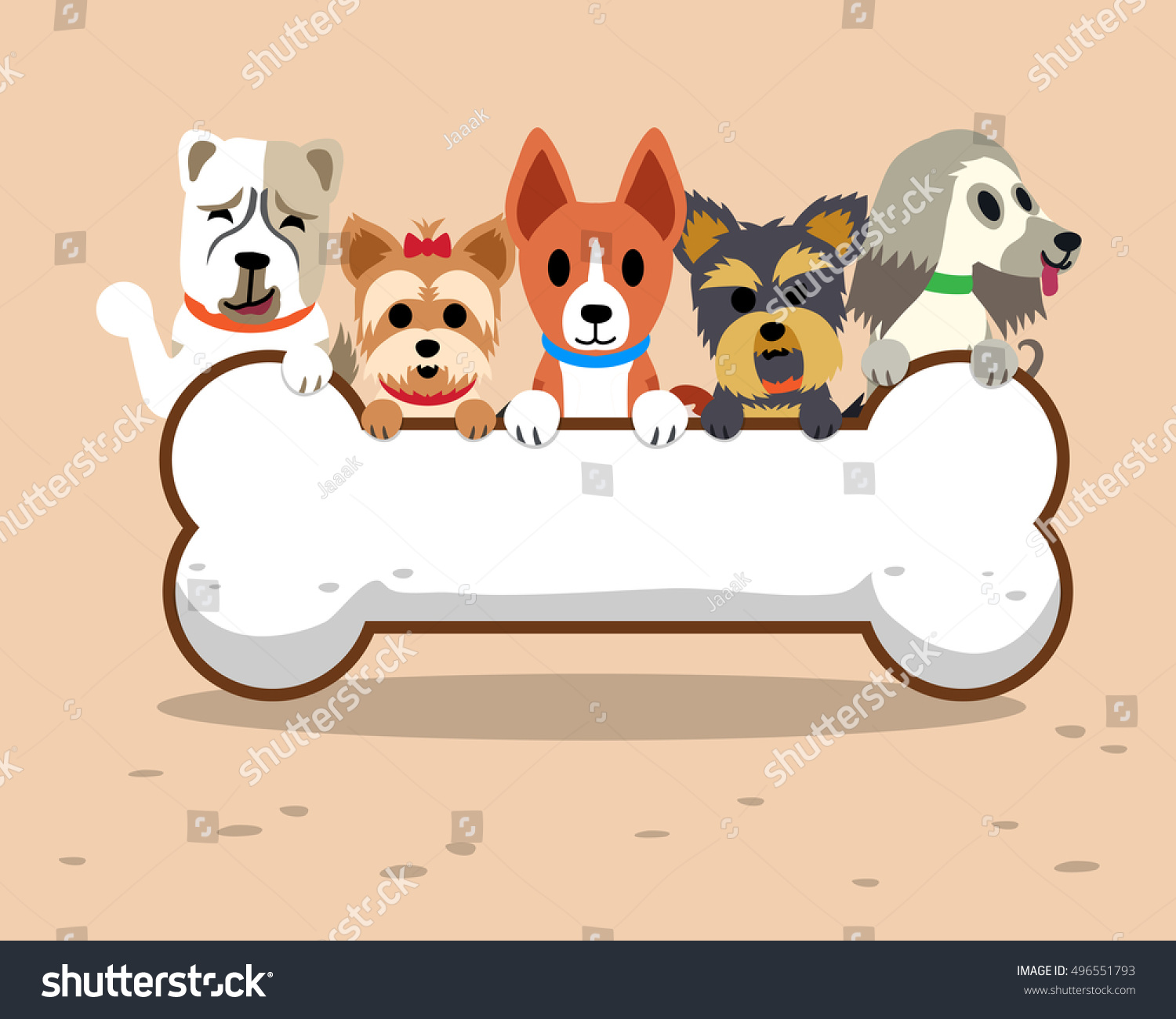 Cartoon Dogs Bone Stock Vector (Royalty Free) 496551793 | Shutterstock