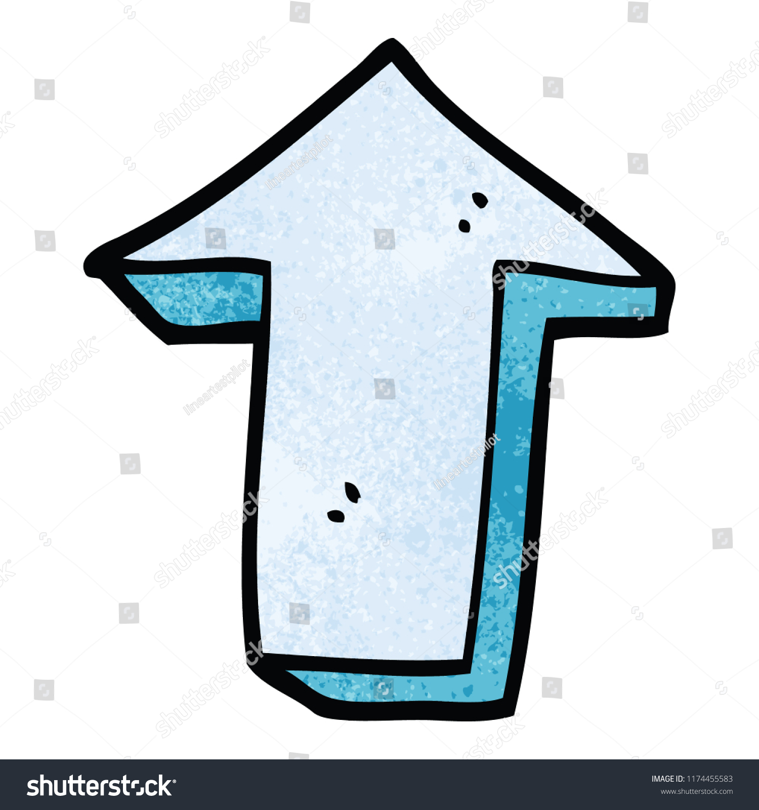 Cartoon Doodle Arrow Pointing Direction Stock Vector (Royalty Free ...