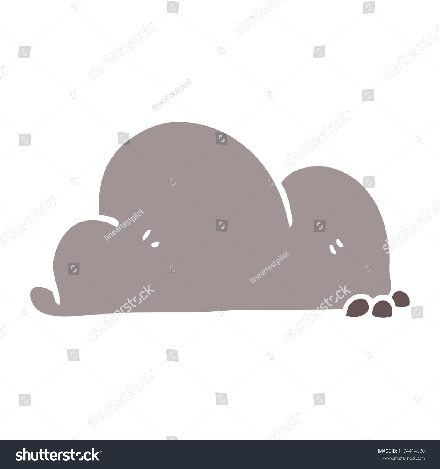 Cartoon Doodle Boulder Stock Vector (Royalty Free) 1174414630