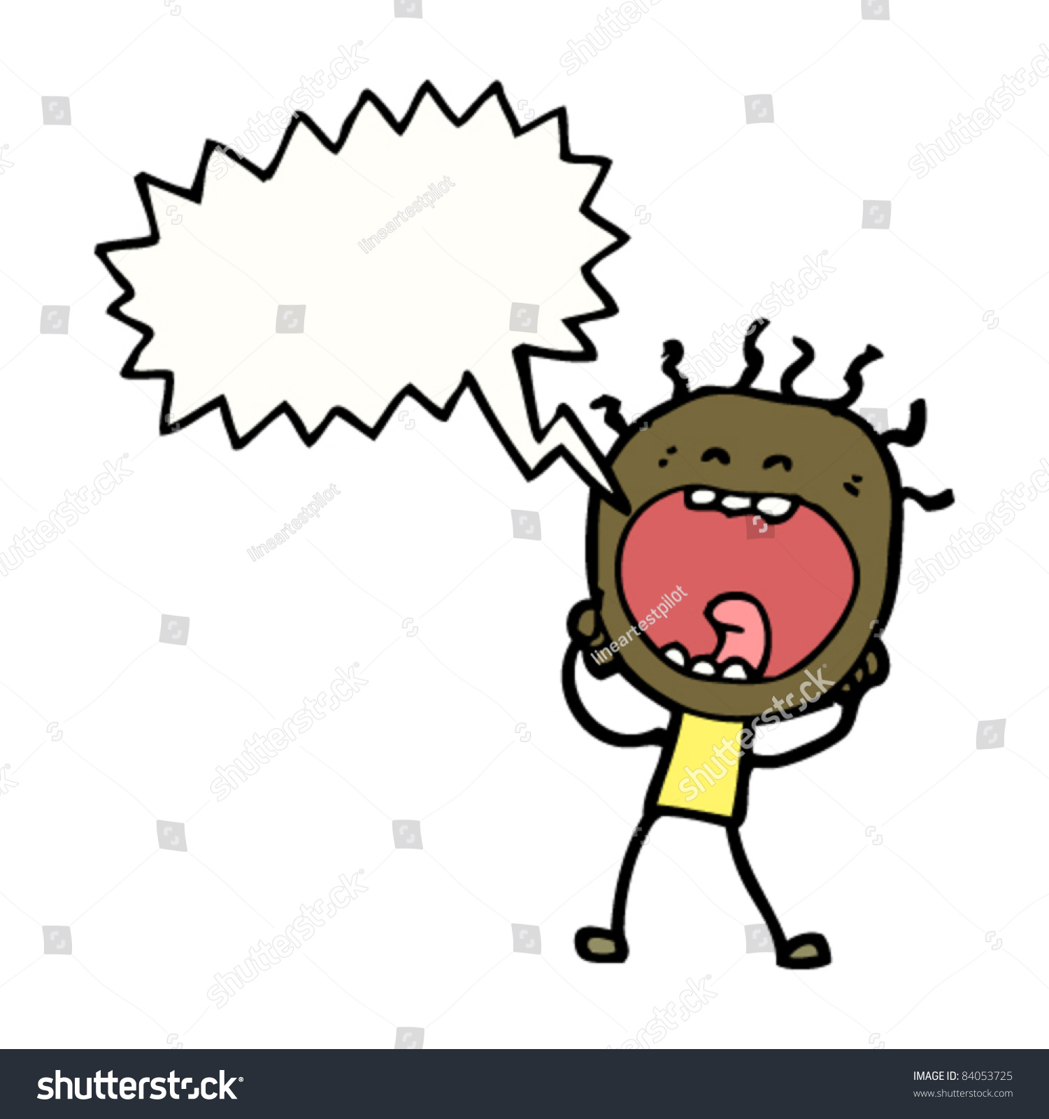 Cartoon Doodle Boy Screaming Stock Vector Illustration 84053725 ...