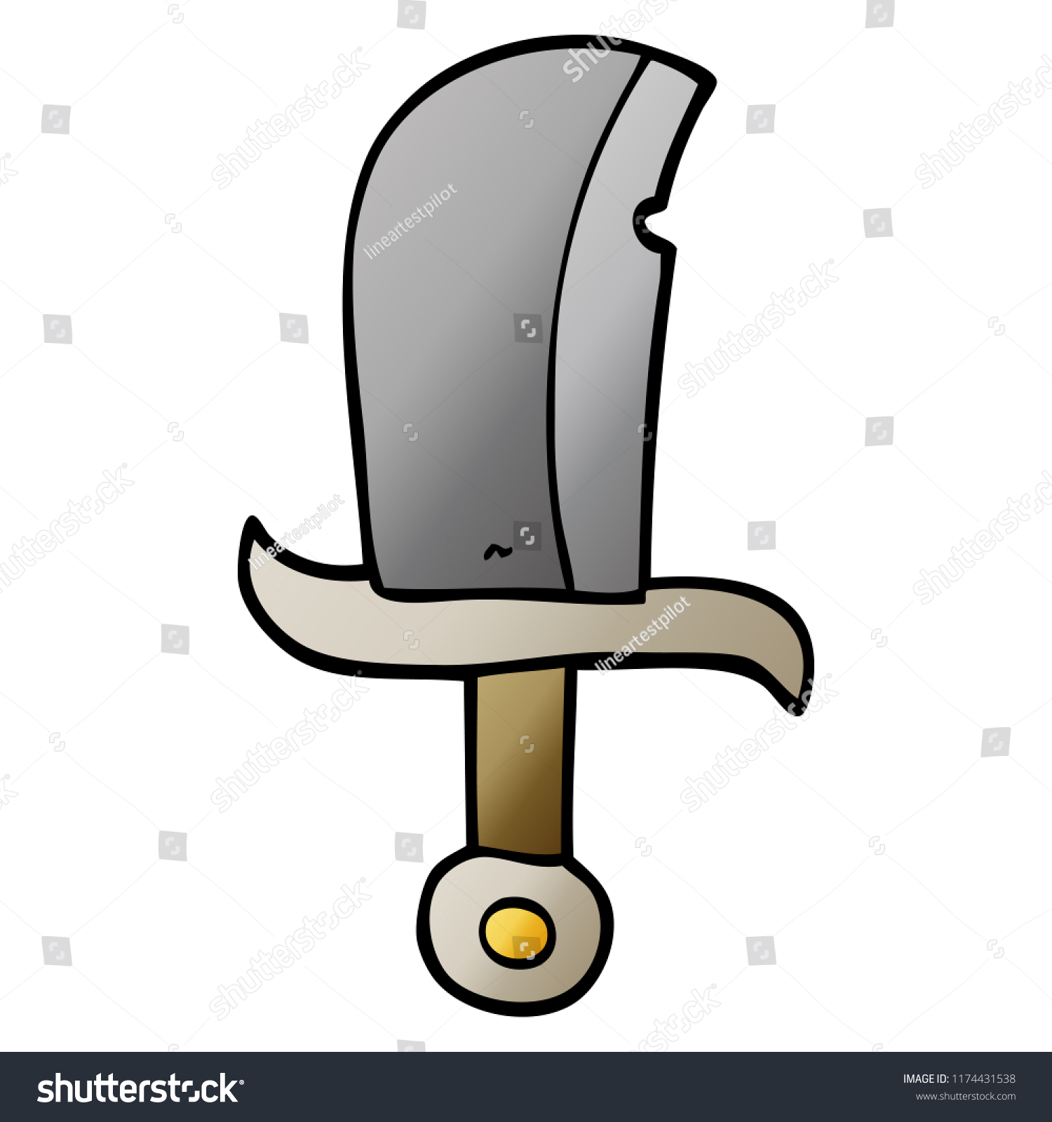 Cartoon Doodle Dagger Stock Vector (Royalty Free) 1174431538 | Shutterstock
