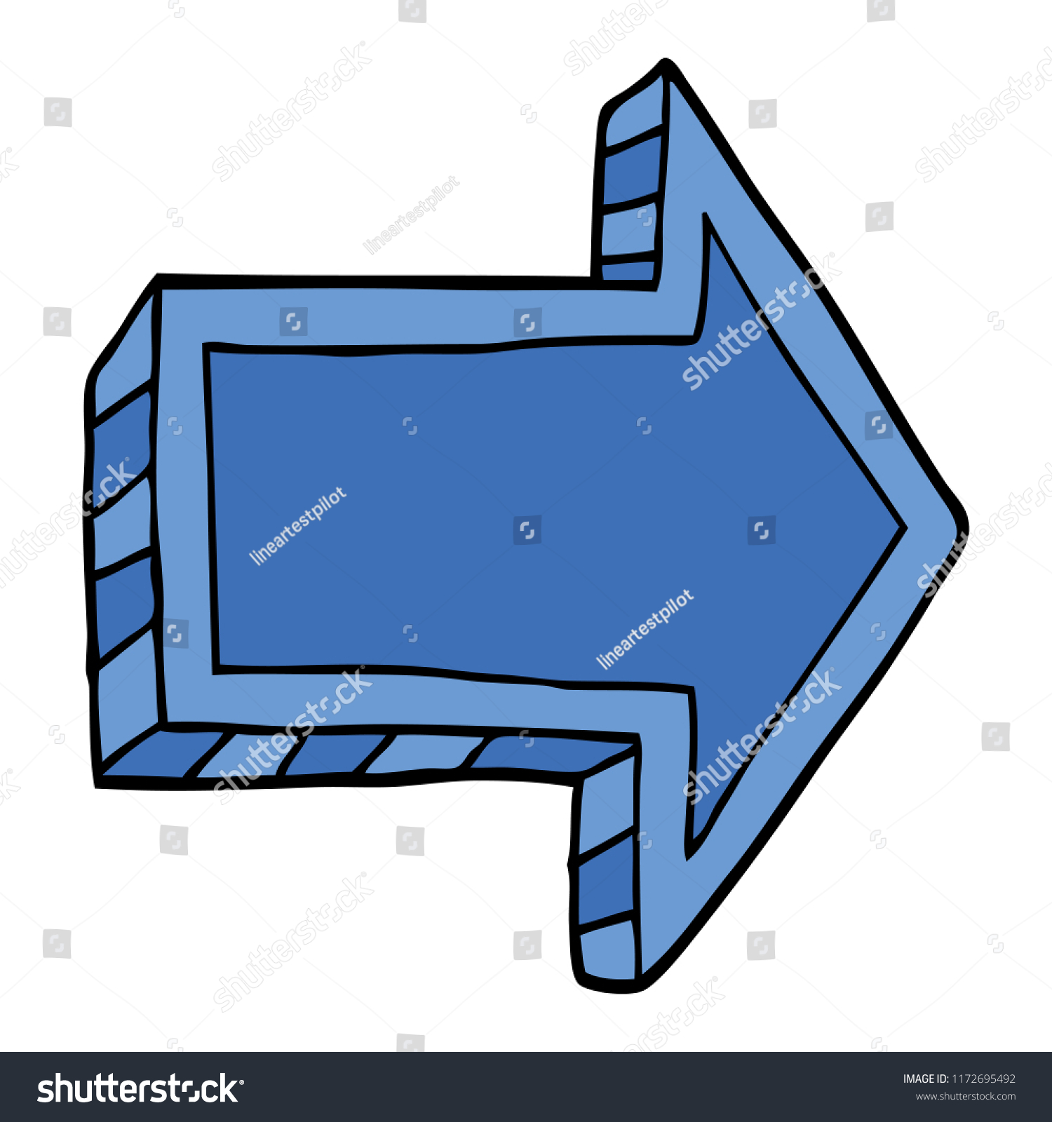 Cartoon Doodle Directing Arrow Stock Vector (Royalty Free) 1172695492 ...