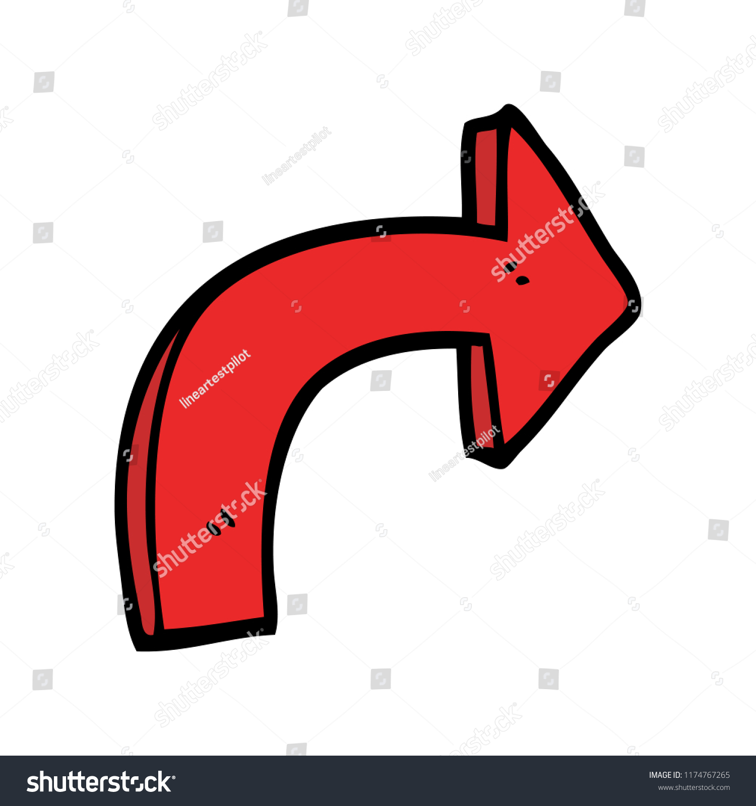 Cartoon Doodle Directing Arrow Stock Vector (Royalty Free) 1174767265 ...