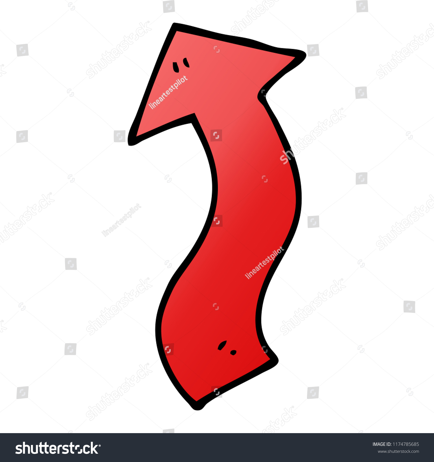 Cartoon Doodle Directing Arrow Stock Vector (Royalty Free) 1174785685 ...