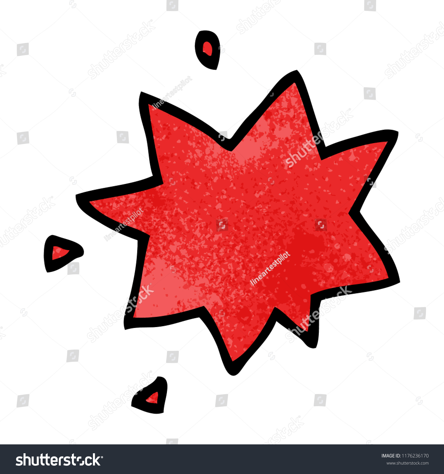 Cartoon Doodle Explosion Symbol Stock Vector (Royalty Free) 1176236170 ...