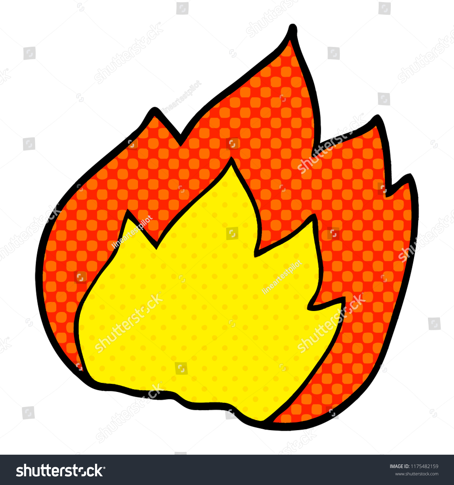 Cartoon Doodle Fire Stock Vector (Royalty Free) 1175482159 | Shutterstock