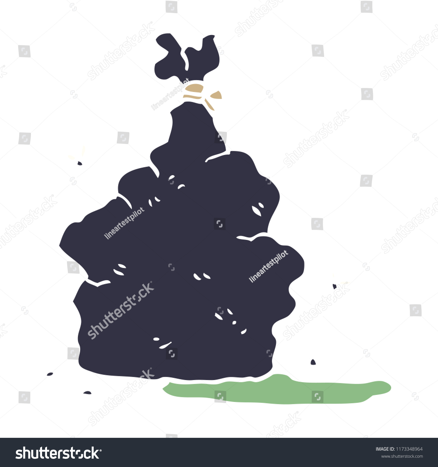 Cartoon Doodle Garbage Bag Stock Vector (Royalty Free) 1173348964 ...