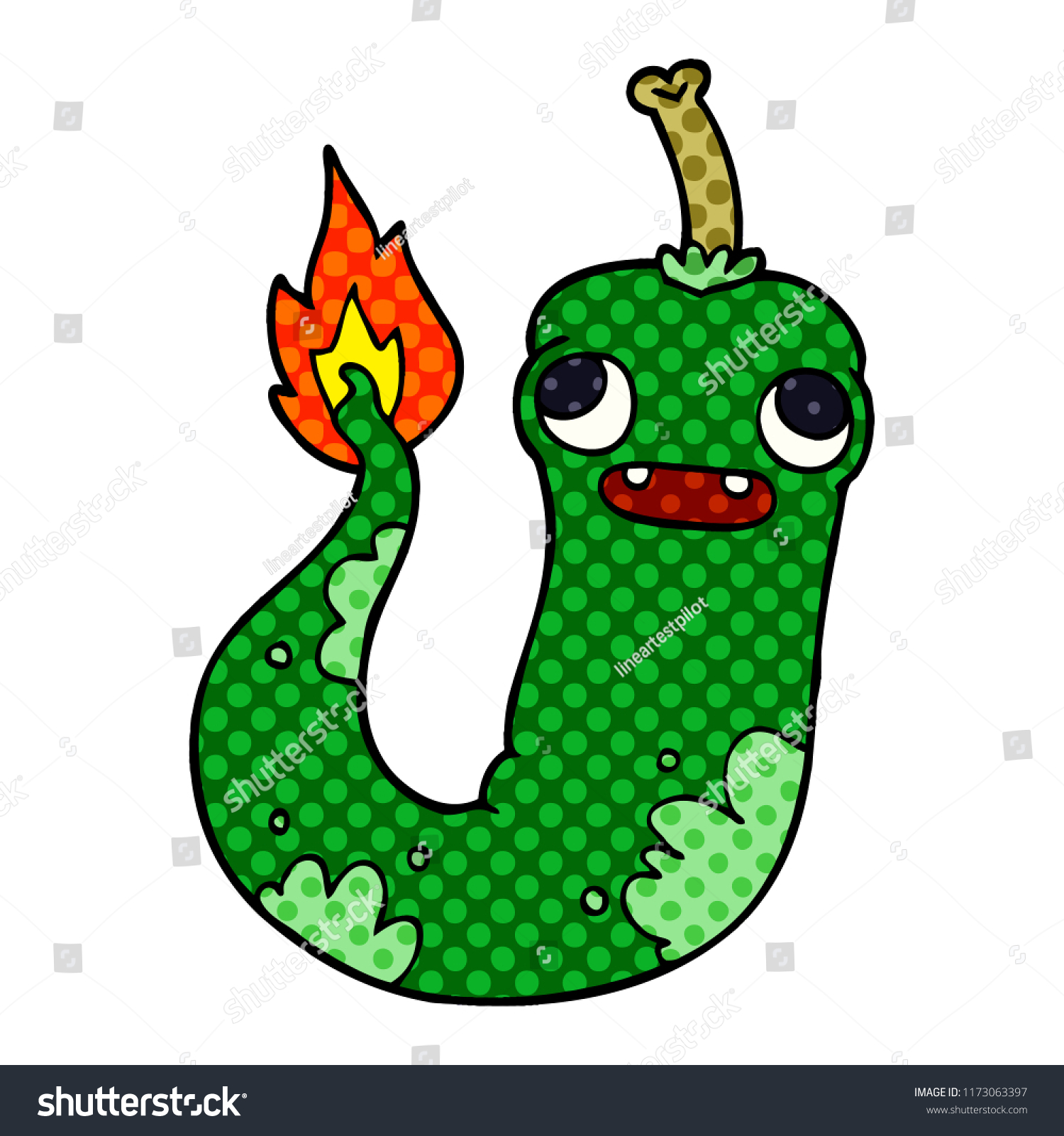 Cartoon Doodle Hot Chilly Stock Vector (Royalty Free) 1173063397 ...