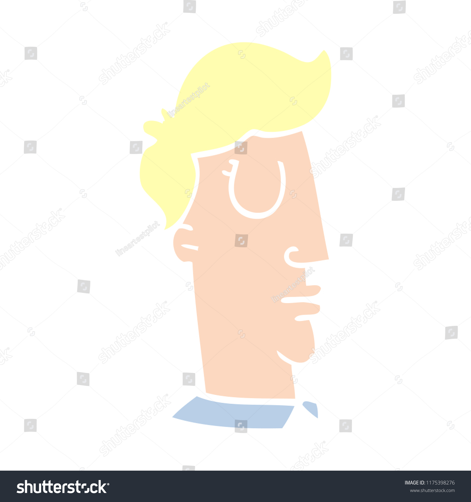 Cartoon Doodle Human Head Stock Vector (Royalty Free) 1175398276 ...