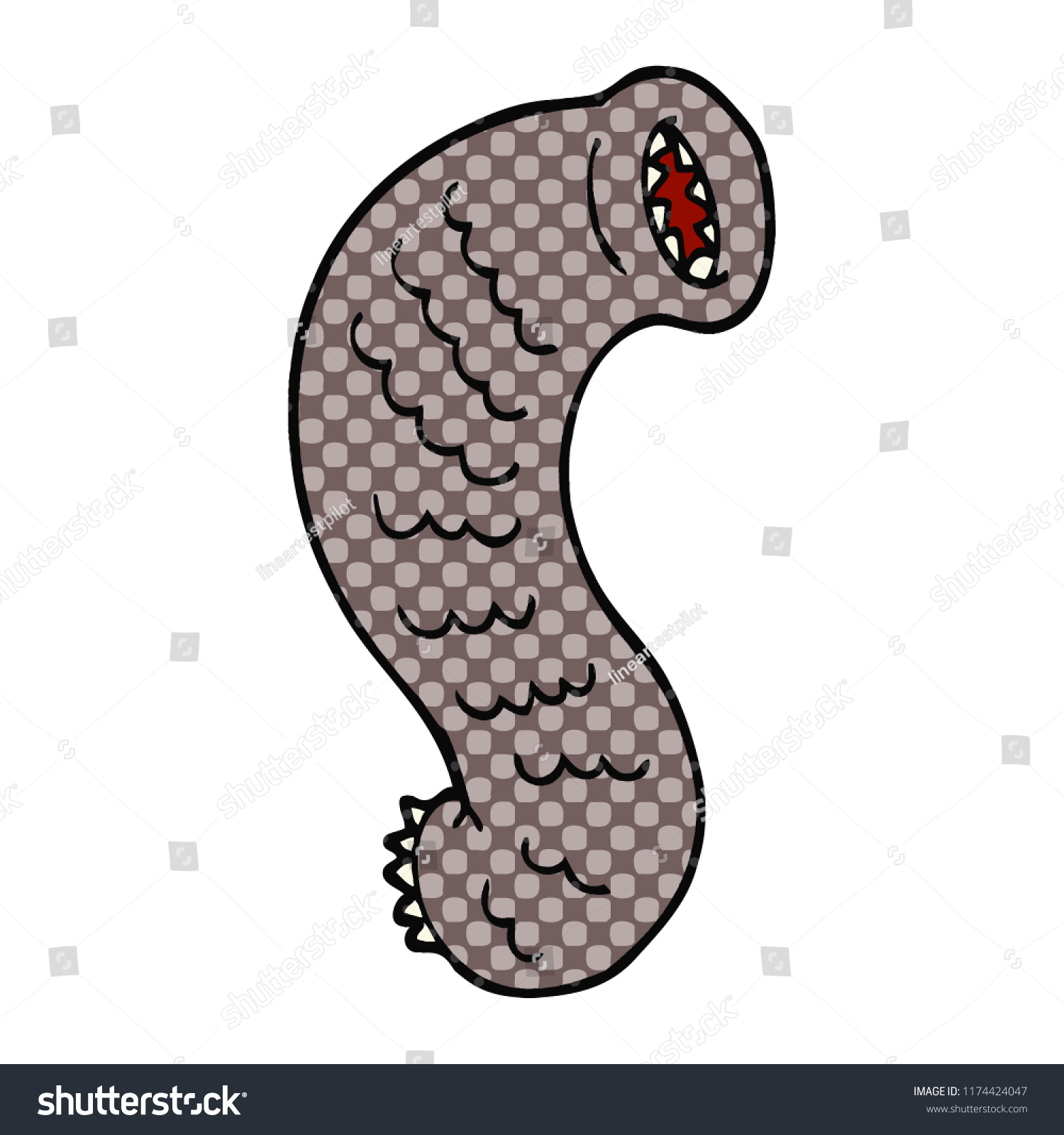 Cartoon Doodle Hungry Leech Stock Vector (Royalty Free) 1174424047 ...