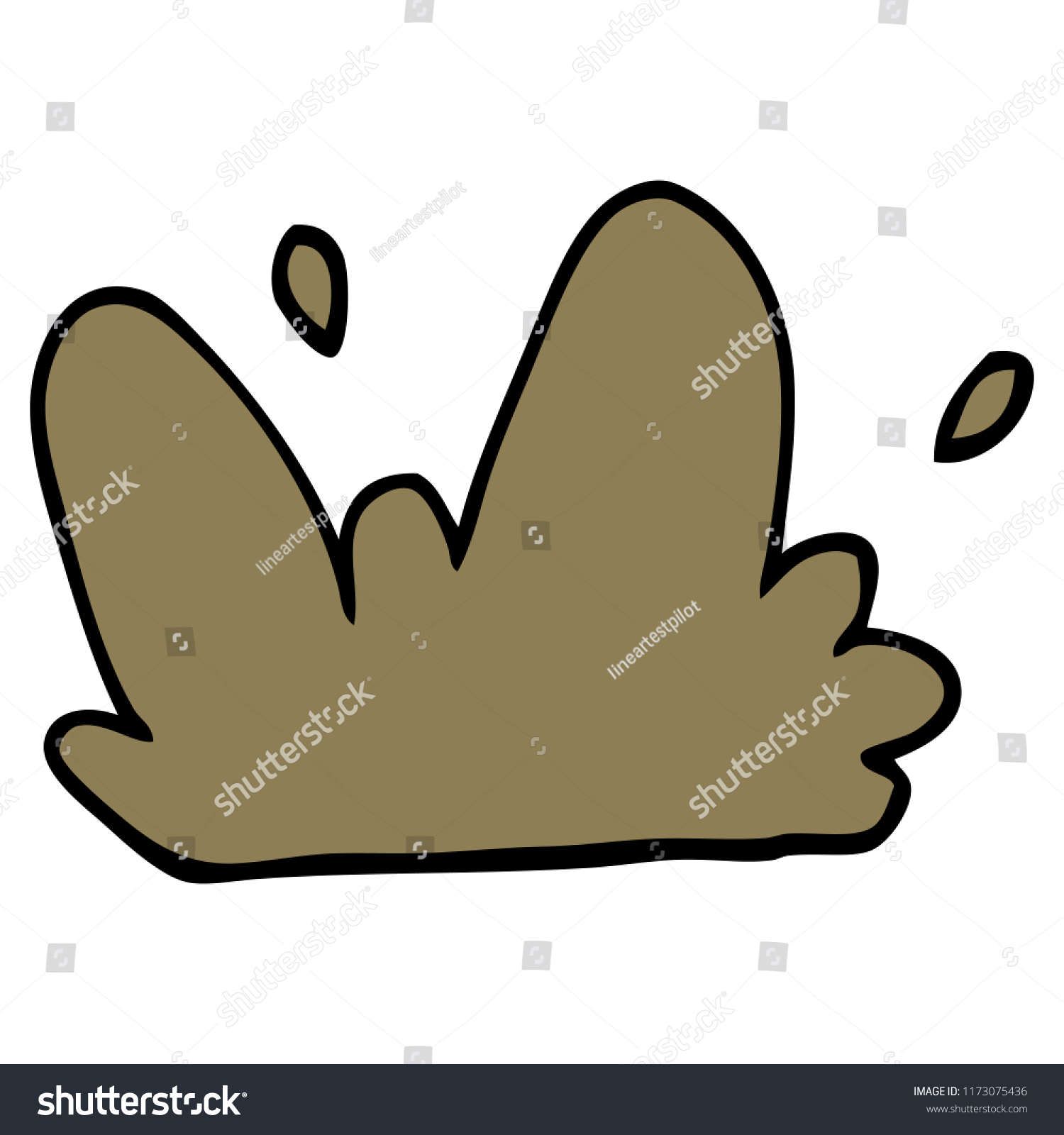 Cartoon Doodle Mud Splat Stock Vector (Royalty Free) 1173075436 ...