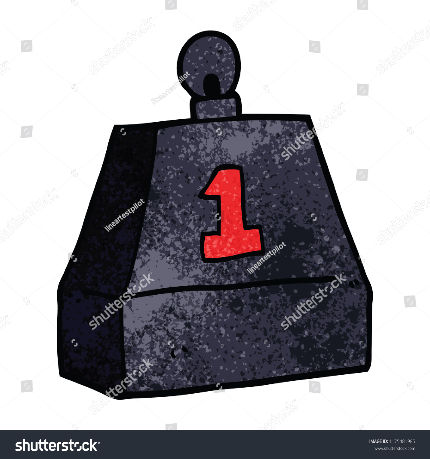 Cartoon Doodle One Ton Stock Vector (Royalty Free) 1175481985 ...