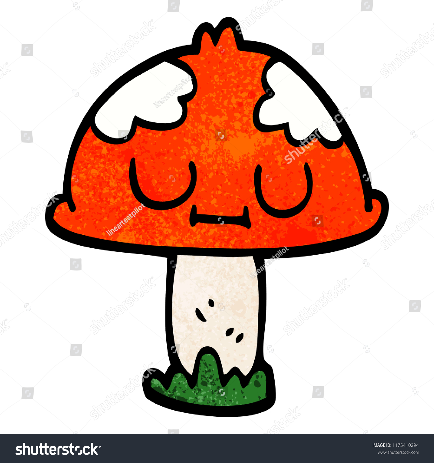 Cartoon Doodle Poisonous Toadstool Stock Vector (Royalty Free ...