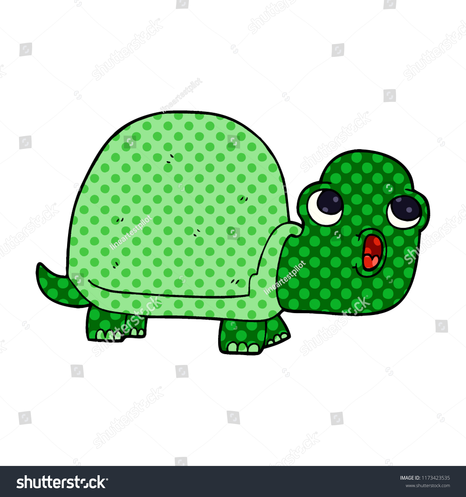 Cartoon Doodle Shocked Turtle Stock Vector (Royalty Free) 1173423535 ...