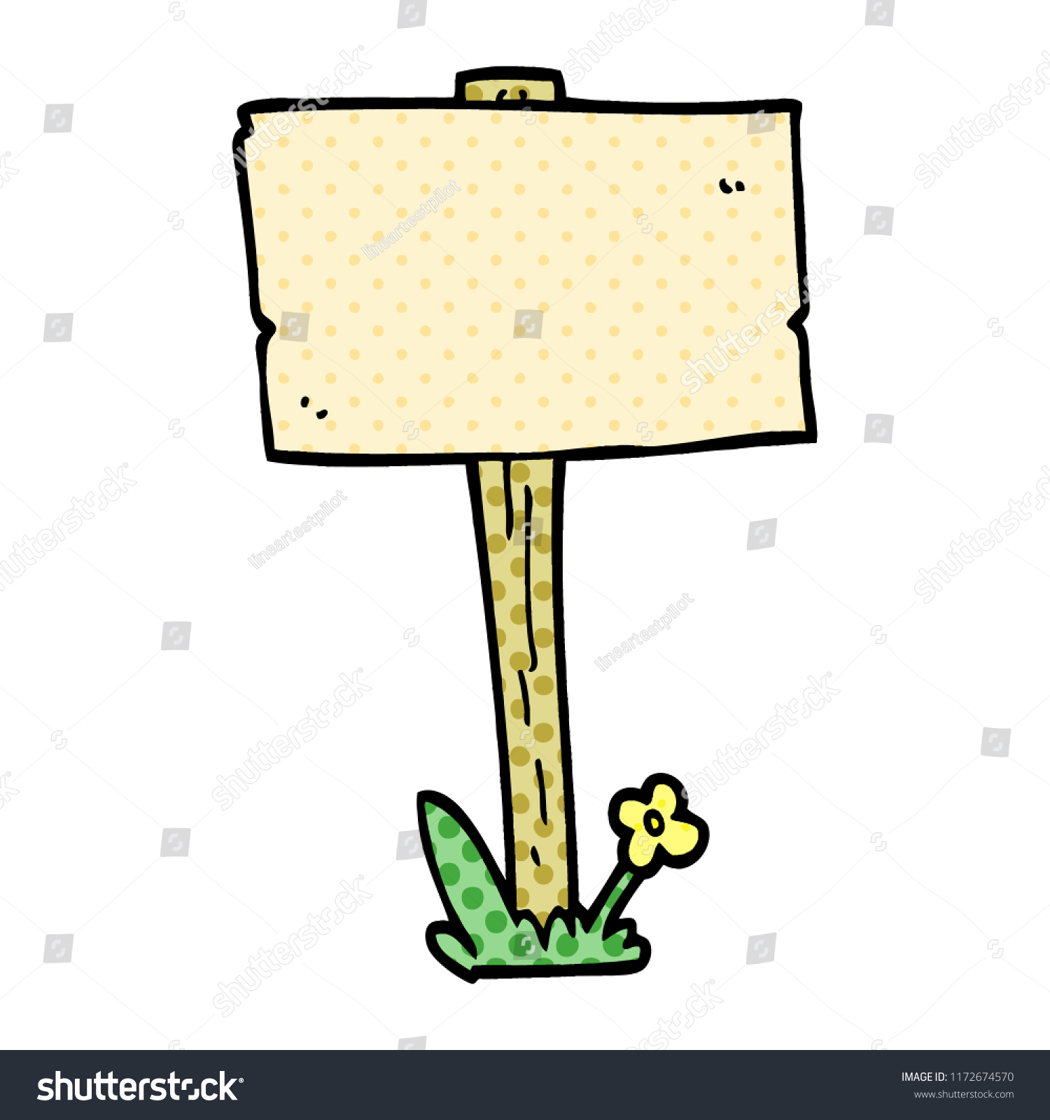 Cartoon Doodle Sign Post Stock Vector (Royalty Free) 1172674570 ...
