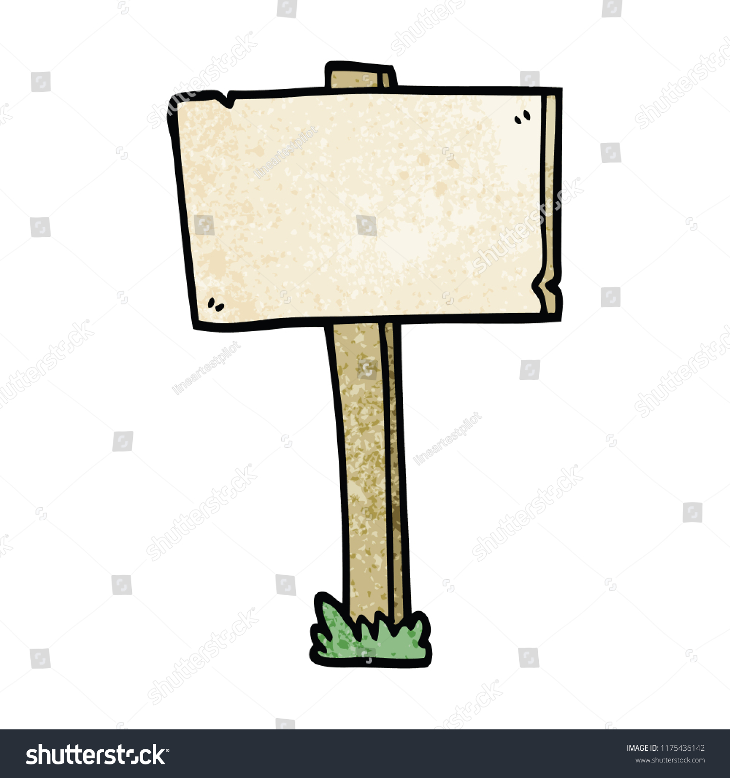 Cartoon Doodle Sign Post Stock Vector (Royalty Free) 1175436142 ...