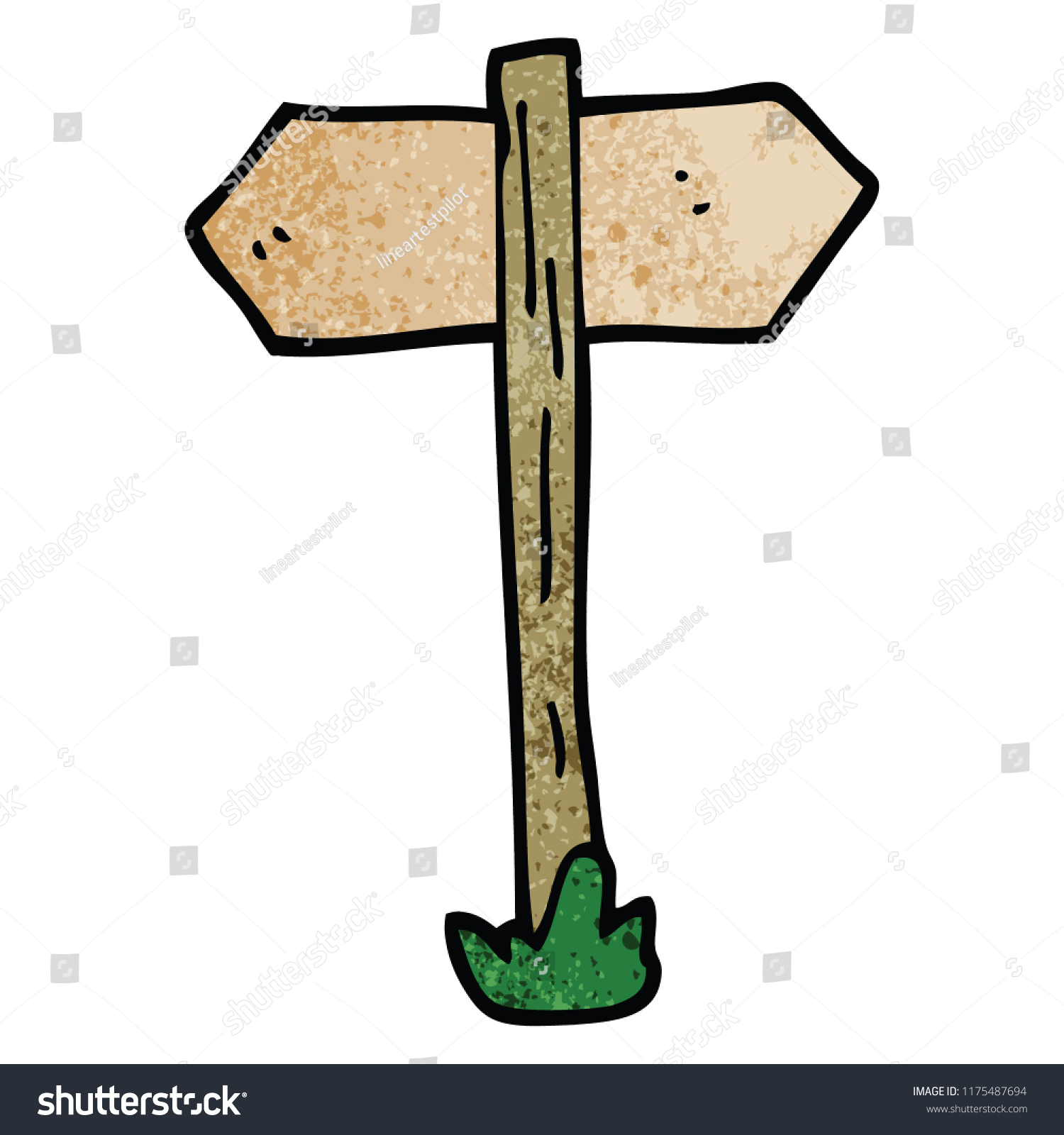 Cartoon Doodle Sign Posts Stock Vector (Royalty Free) 1175487694 ...