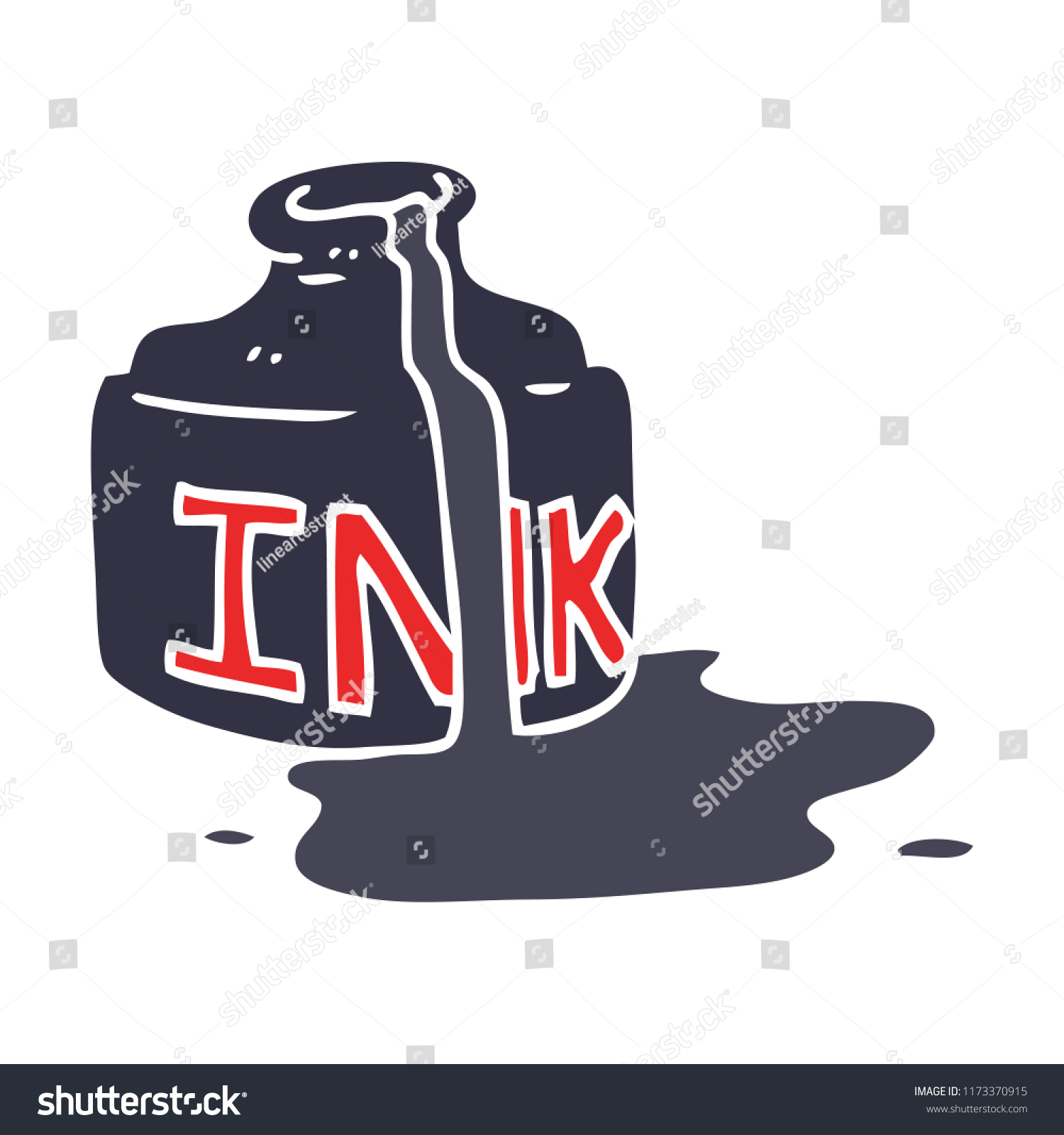 Cartoon Doodle Spilled Ink Bottle Stock Vector (Royalty Free ... Cartoon Doodle Spilled Ink Bottle Stock Vector (Royalty Free ...