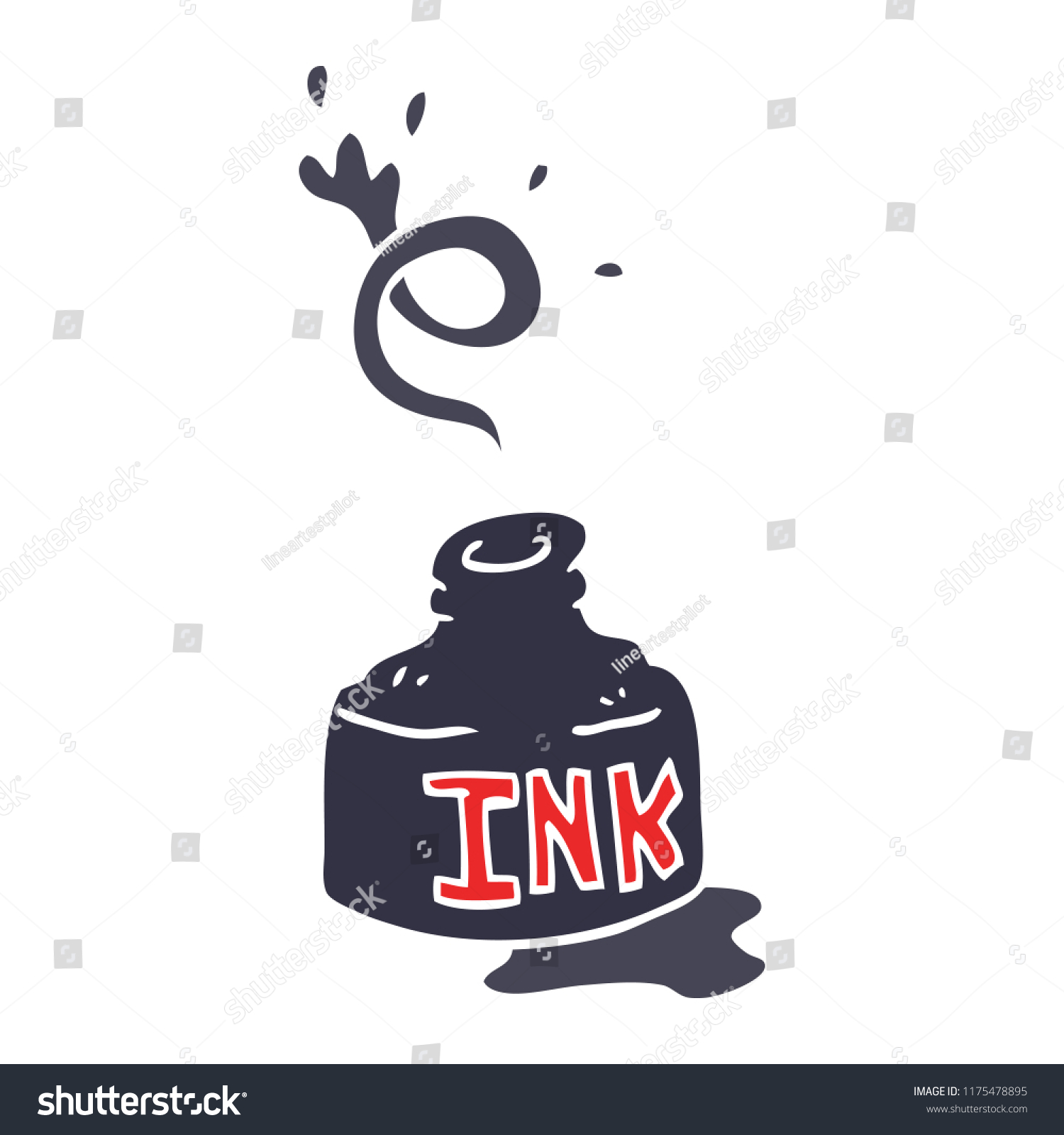Cartoon Doodle Spilled Ink Bottle Stock Vector (Royalty Free ... Cartoon Doodle Spilled Ink Bottle Stock Vector (Royalty Free ...
