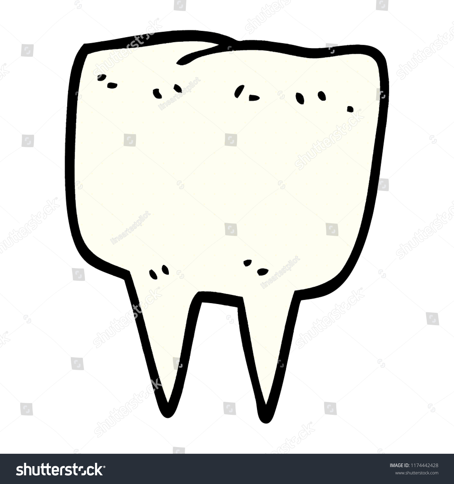 Cartoon Doodle Tooth Stock Vector (Royalty Free) 1174442428 | Shutterstock
