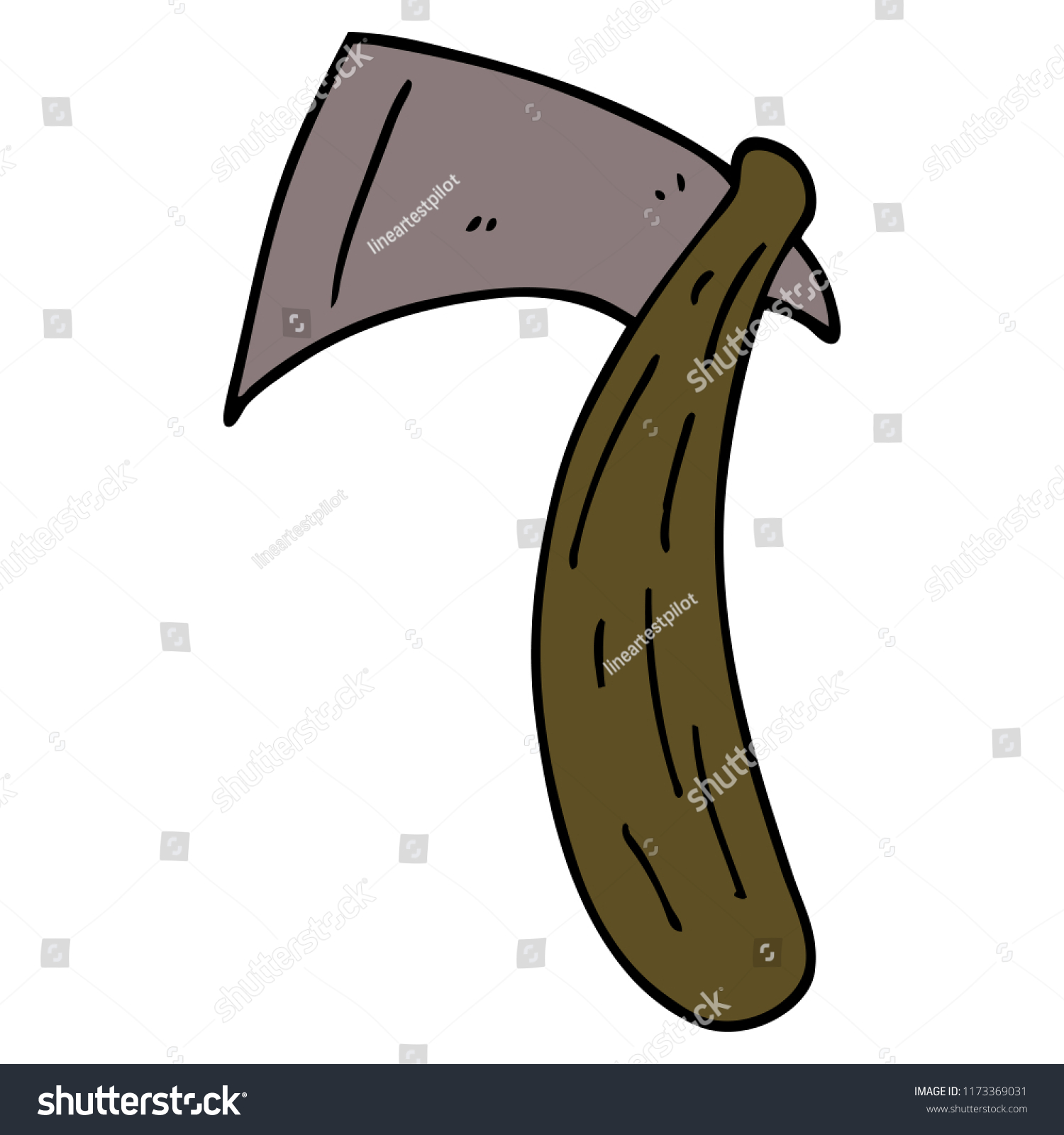 Cartoon Doodle Viking Axe Stock Vector (Royalty Free) 1173369031 ...
